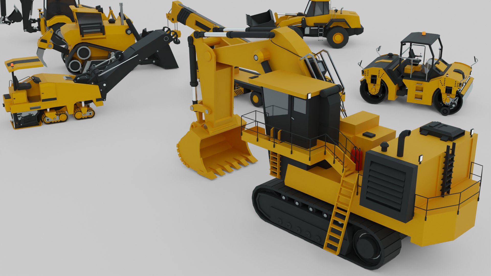 3D Heavy Machinery - Lowpoly Pack 1 Model - TurboSquid 2423015