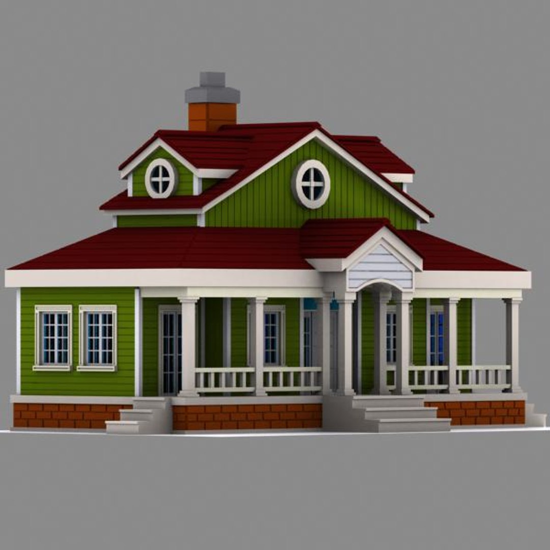Cartoon House Toon 3d Model
