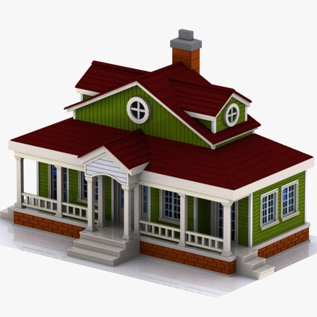 Cartoon House Toon 3d Model