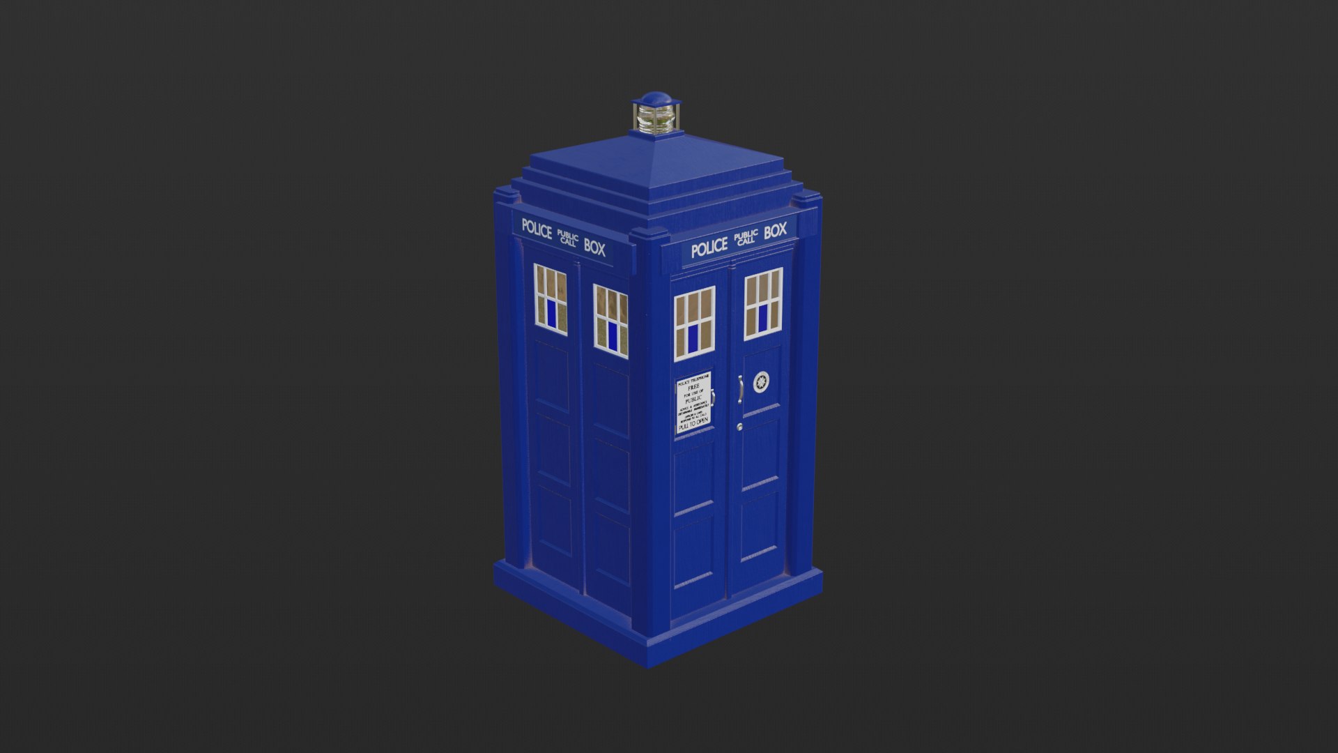 Metropolitan Police Box 3D Model - TurboSquid 2386384