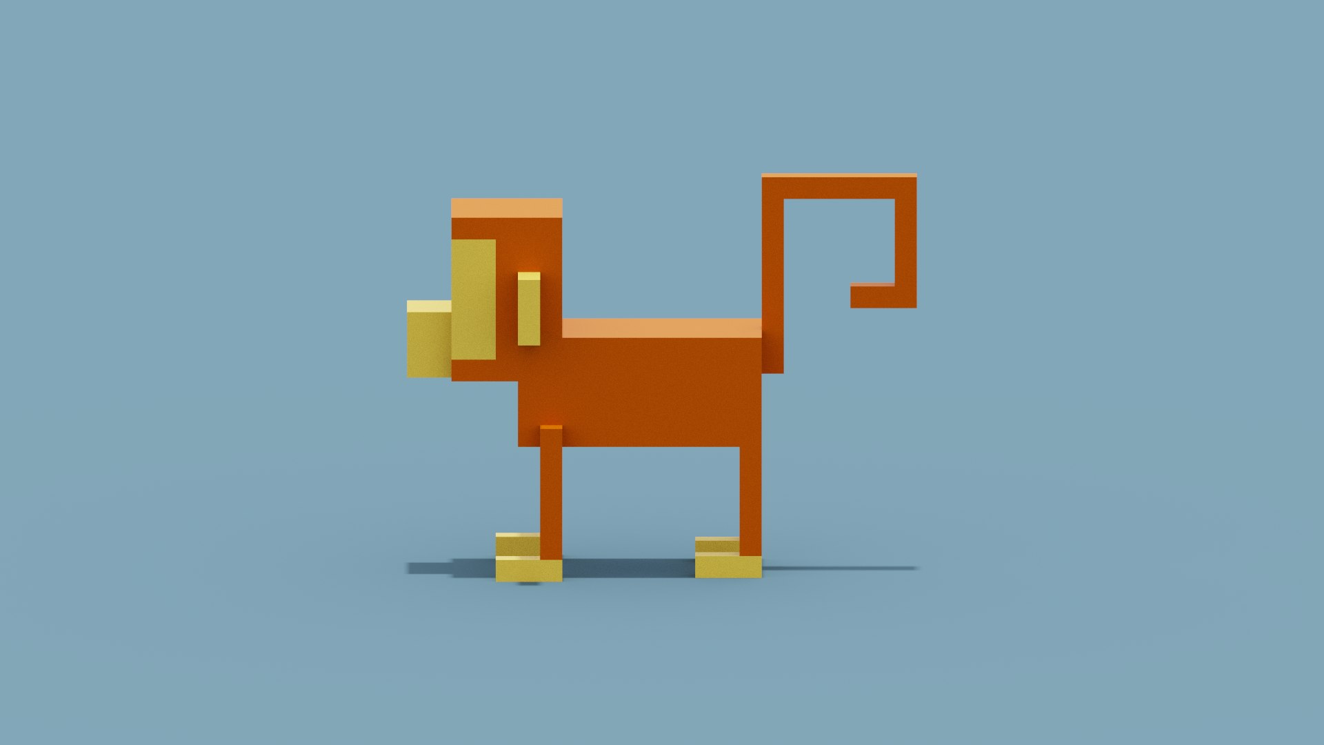 3D Voxel Monkey - TurboSquid 1904355
