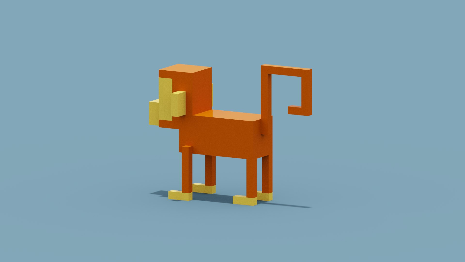 3D Voxel Monkey - TurboSquid 1904355