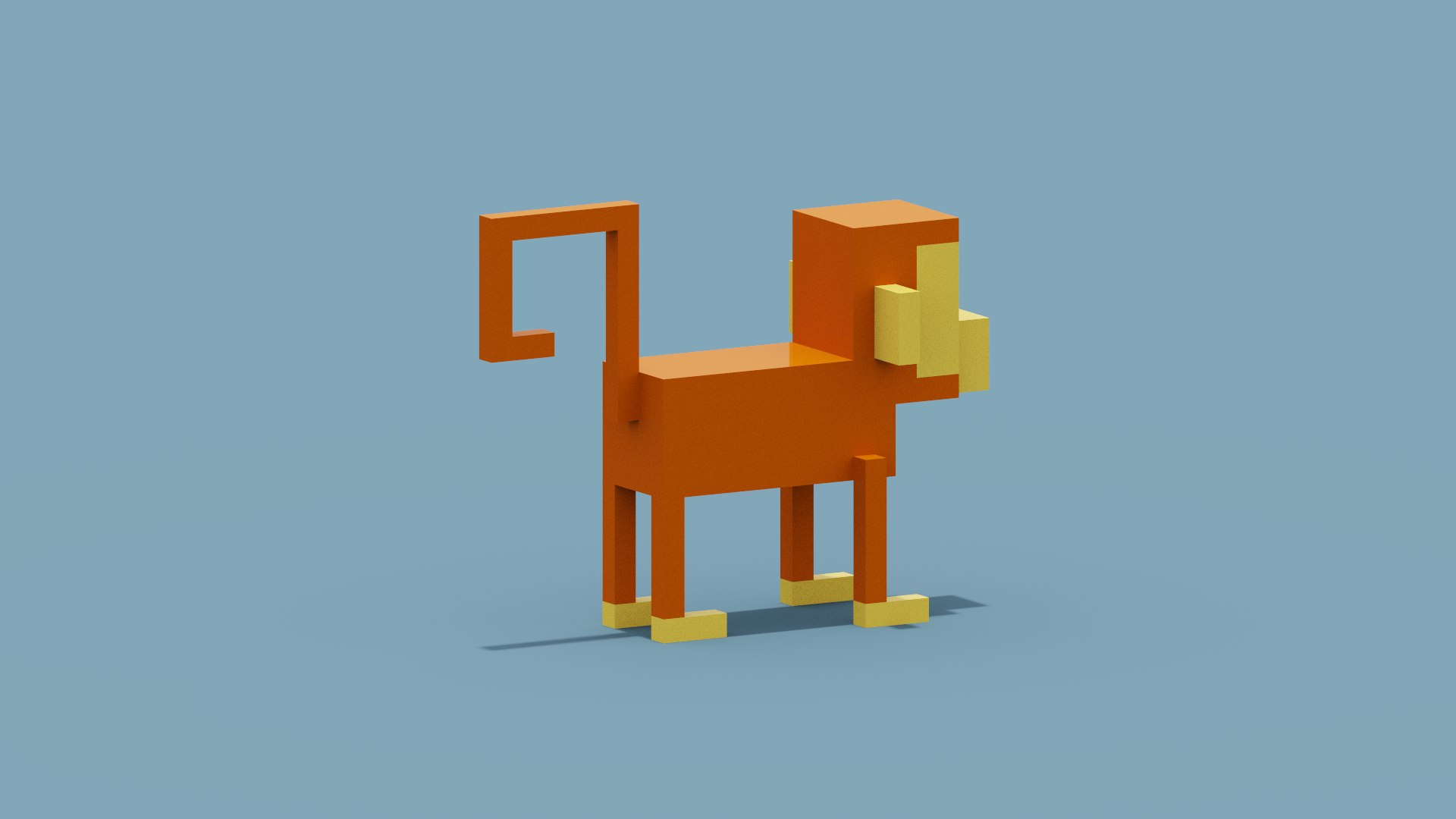 3D Voxel Monkey - TurboSquid 1904355