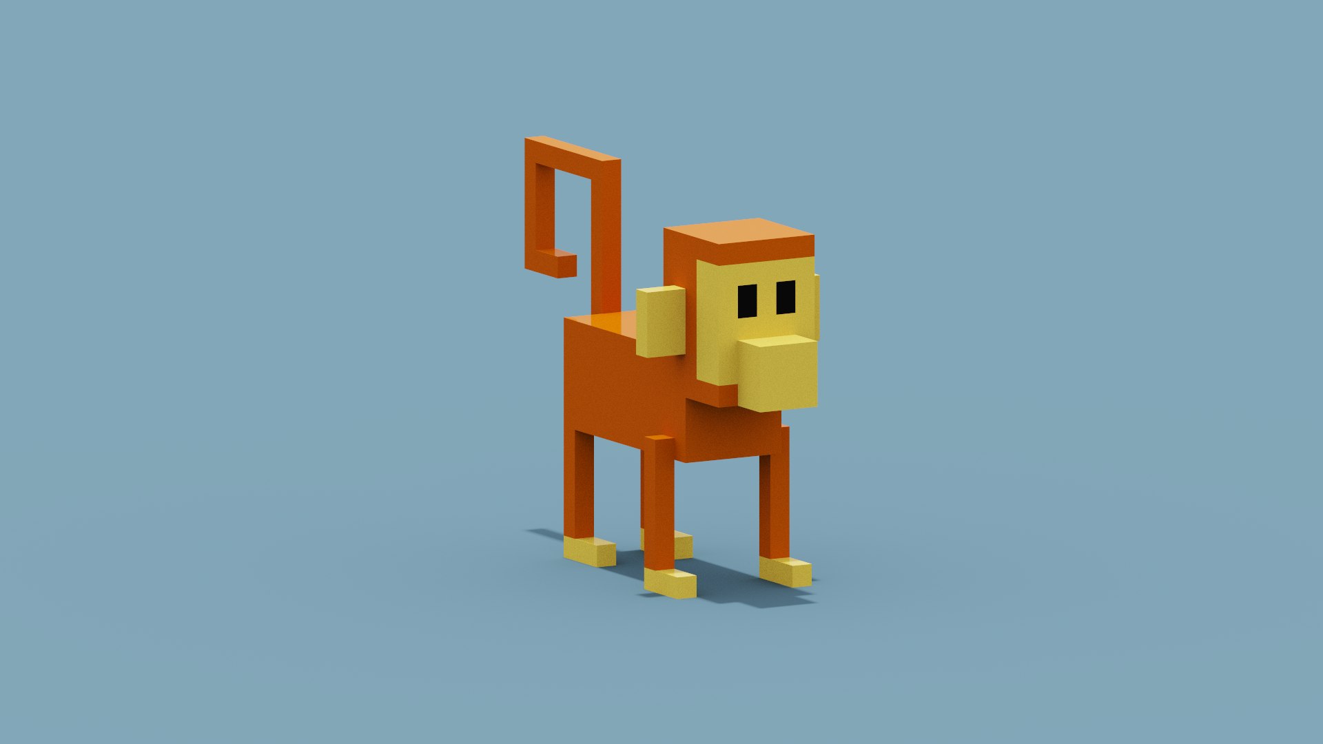 3D Voxel Monkey - TurboSquid 1904355