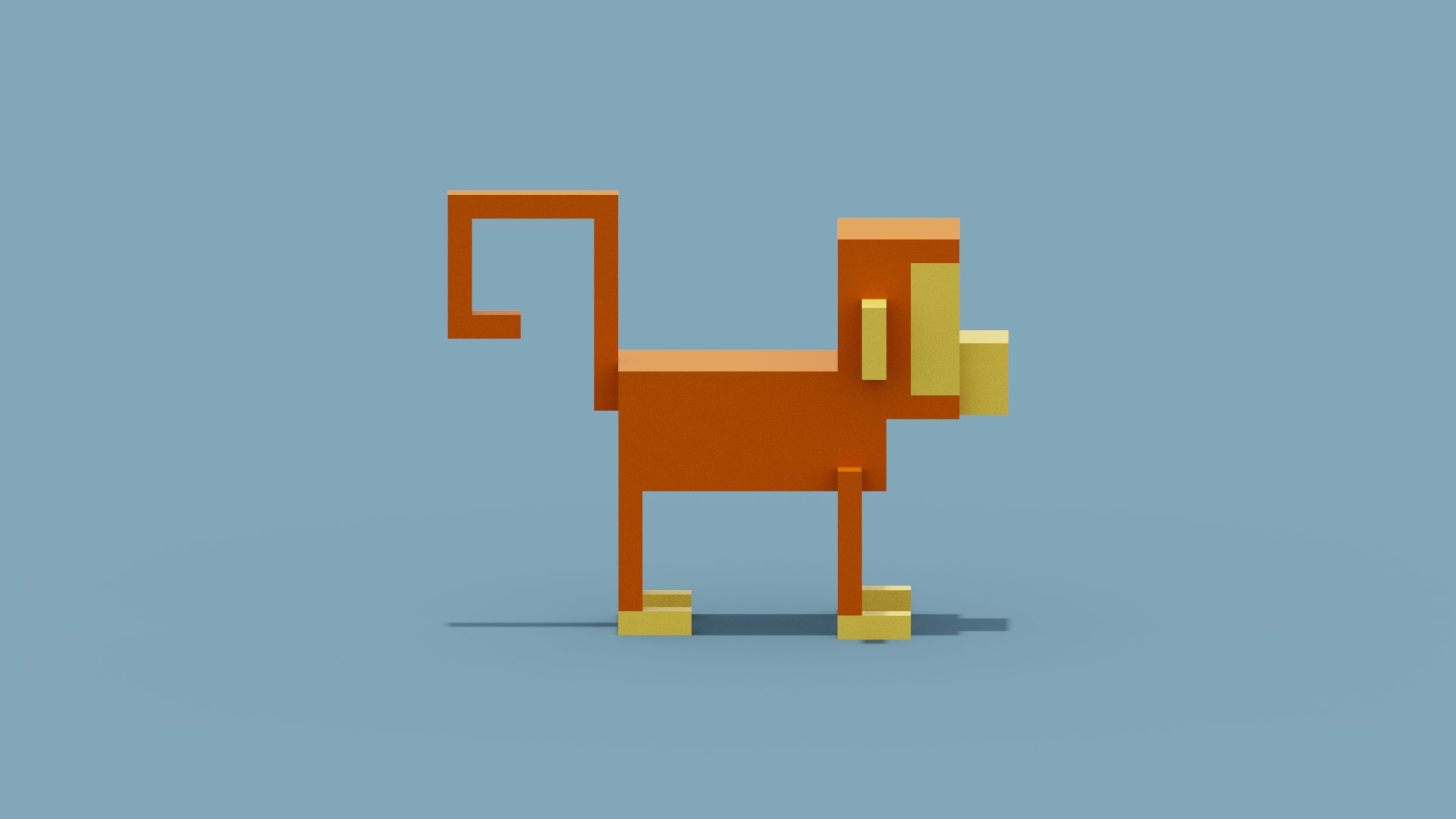 3D Voxel Monkey - TurboSquid 1904355