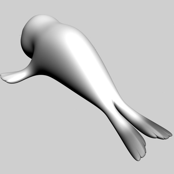 3ds max cute baby seal rigged
