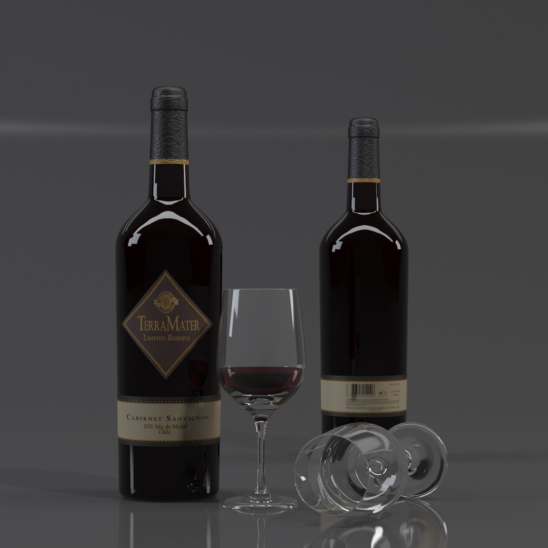 Bottle Wine 3d 3ds