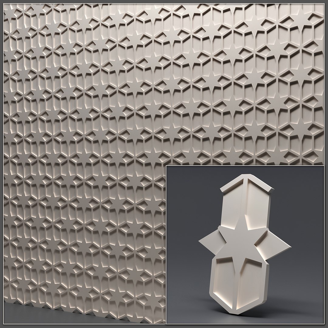 Decorative gypsum panel 3D - TurboSquid 1534551