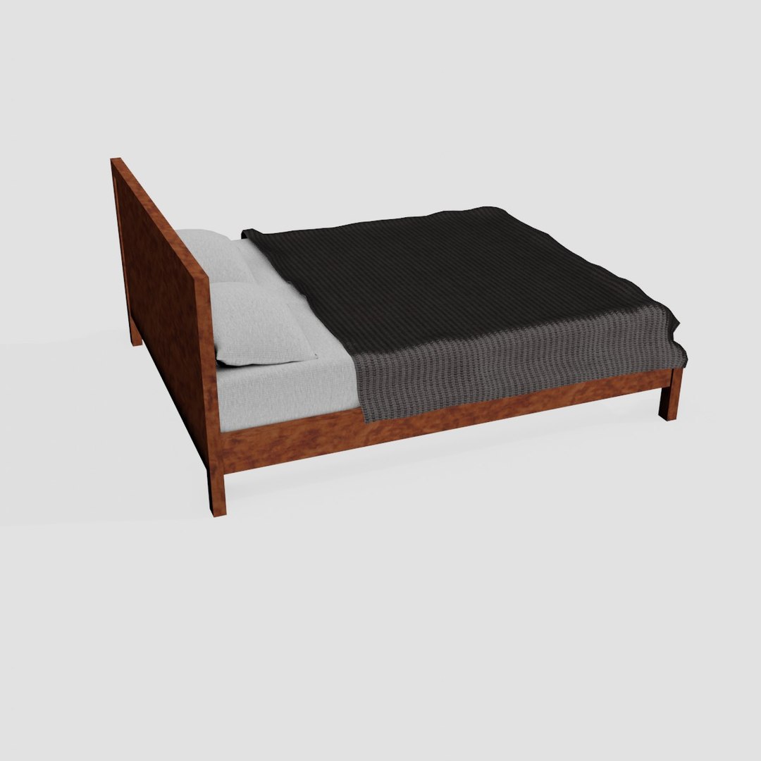 Simple Bed 3D Model - TurboSquid 1585140