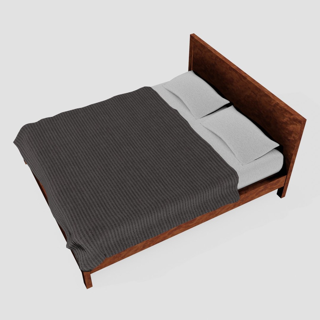 Simple Bed 3D Model - TurboSquid 1585140