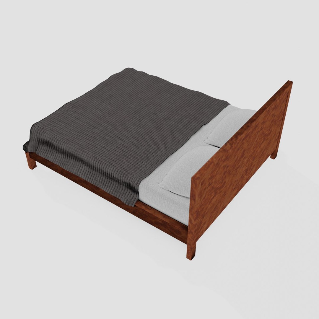 Simple Bed 3D Model - TurboSquid 1585140