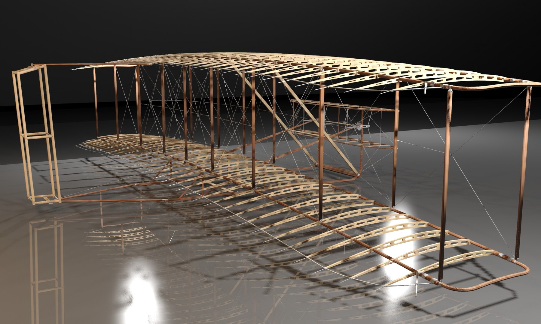 3d Wright Flyer 1903 Model