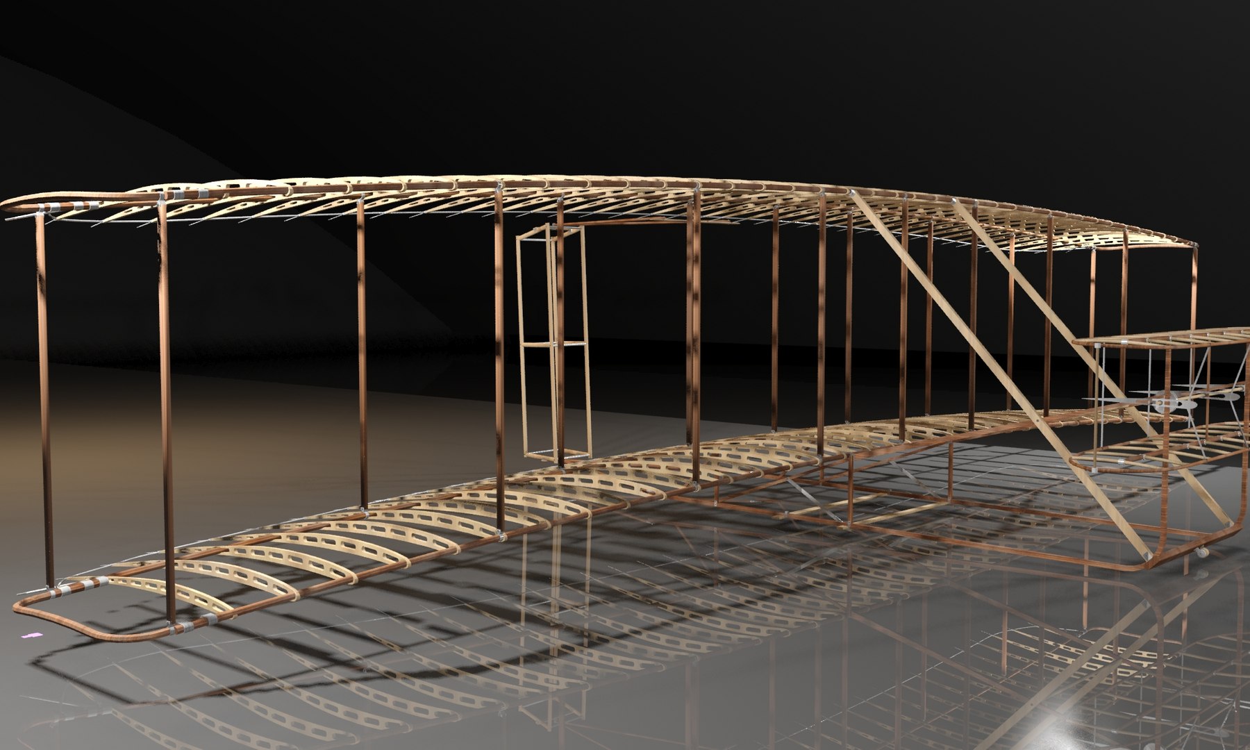 3d Wright Flyer 1903 Model