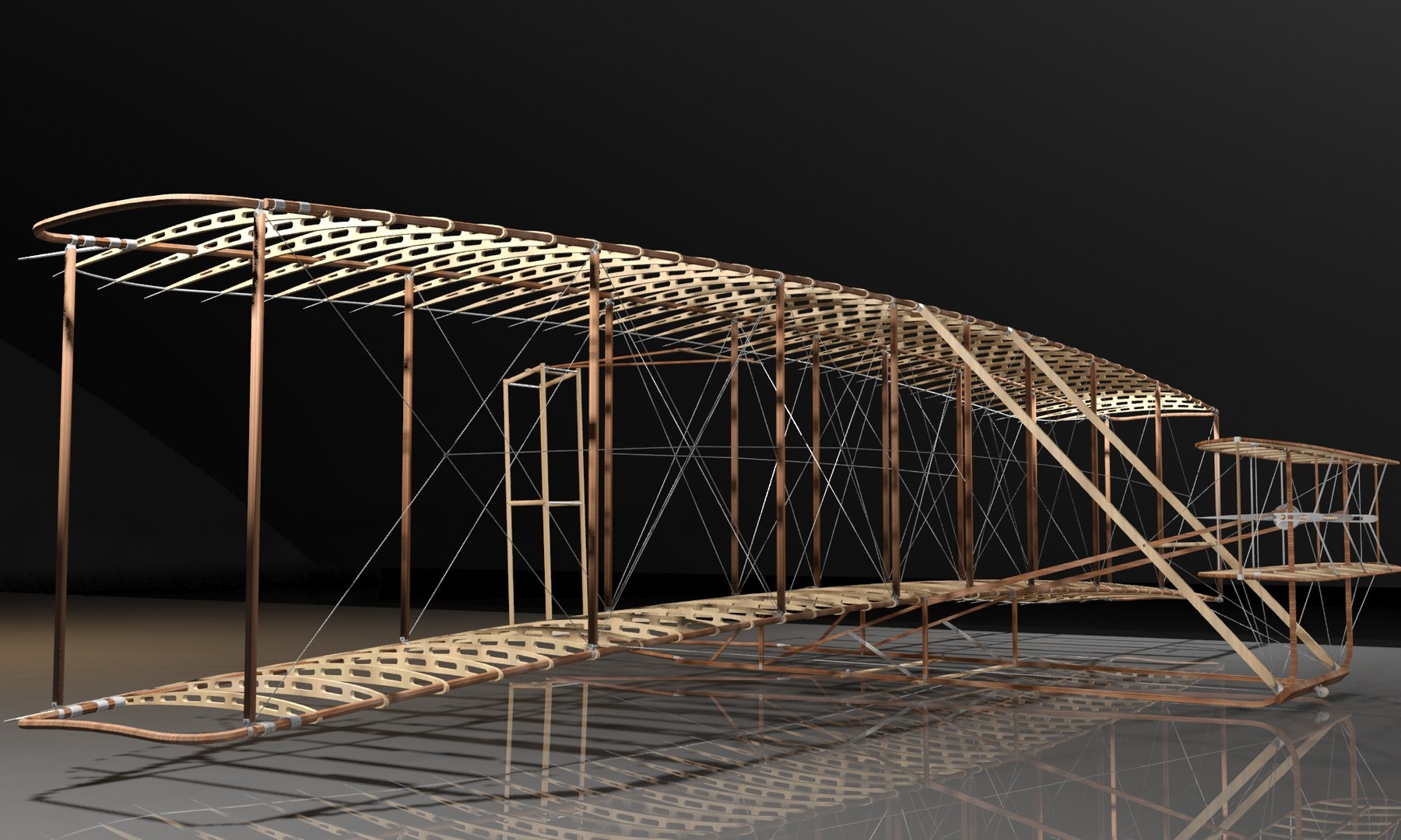 3d Wright Flyer 1903 Model