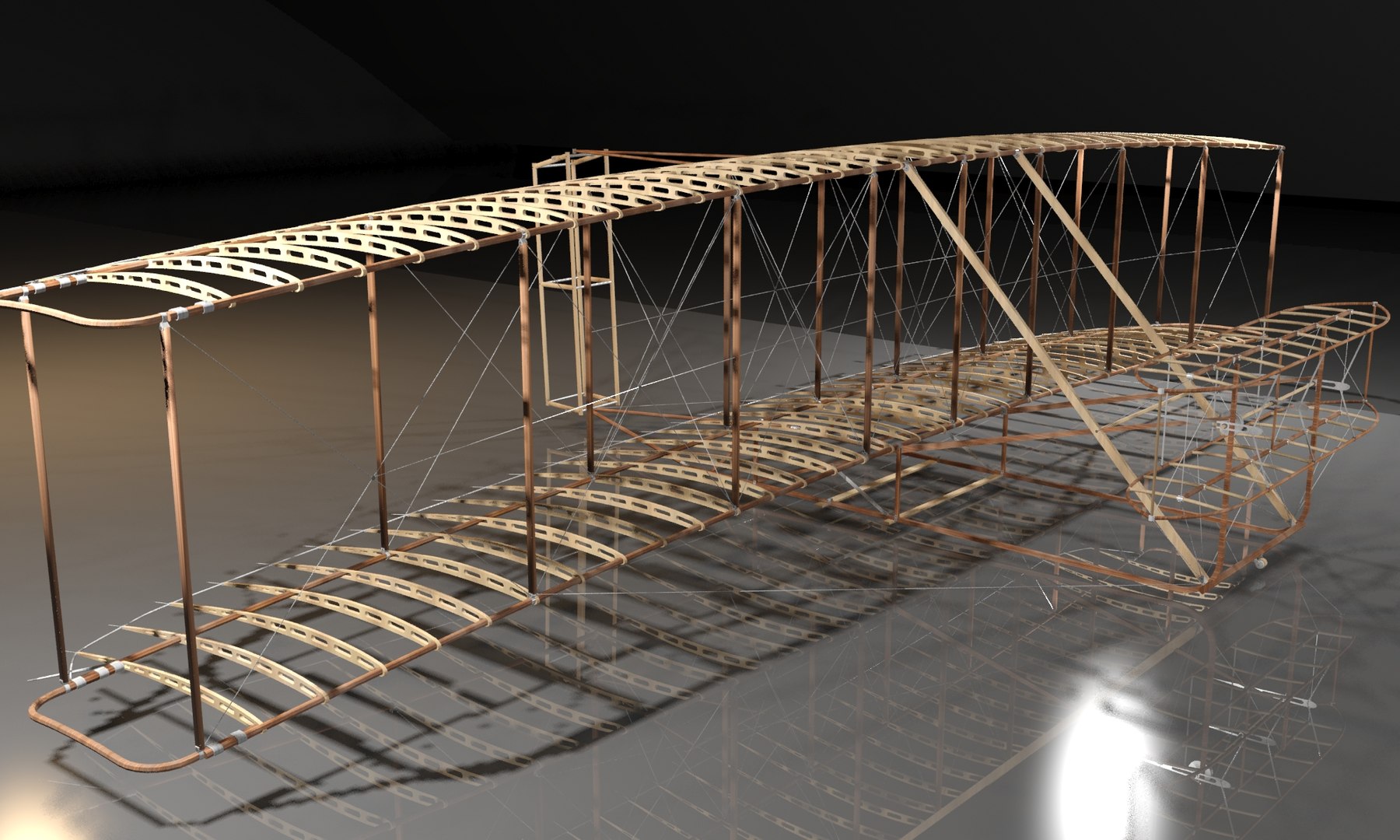3d Wright Flyer 1903 Model
