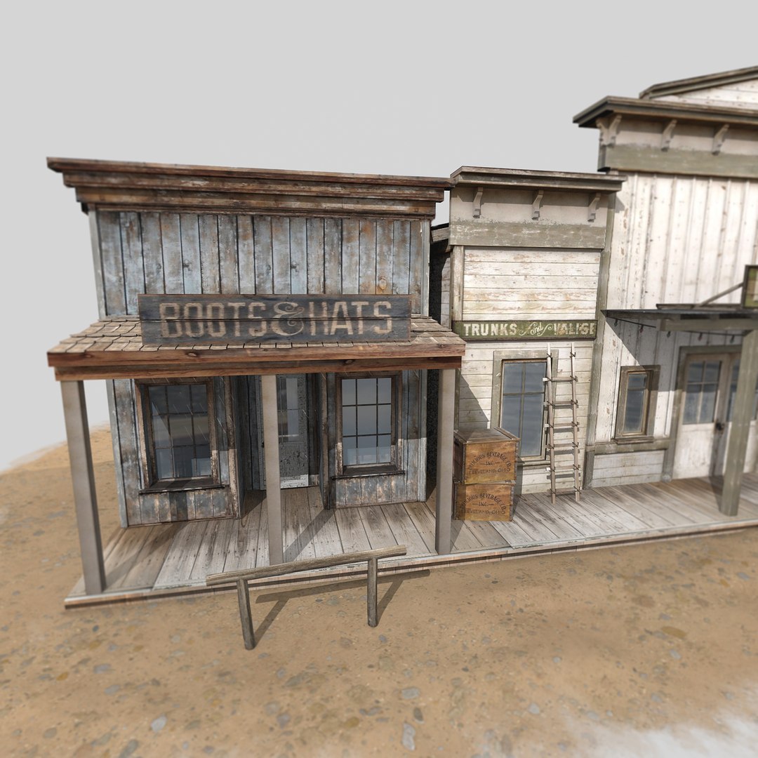 Western Buildings Model - TurboSquid 1611873