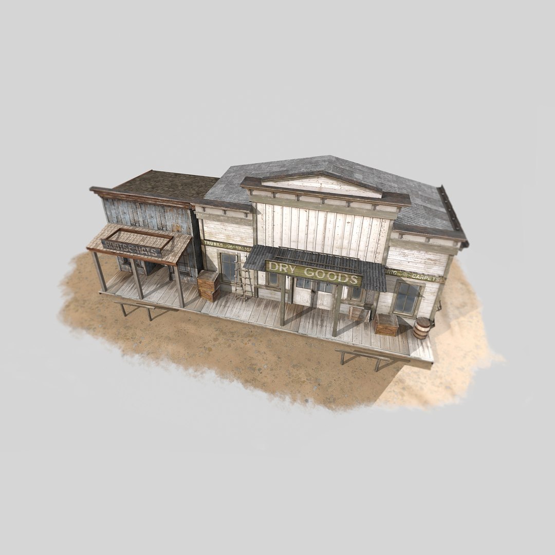 Western Buildings Model - TurboSquid 1611873