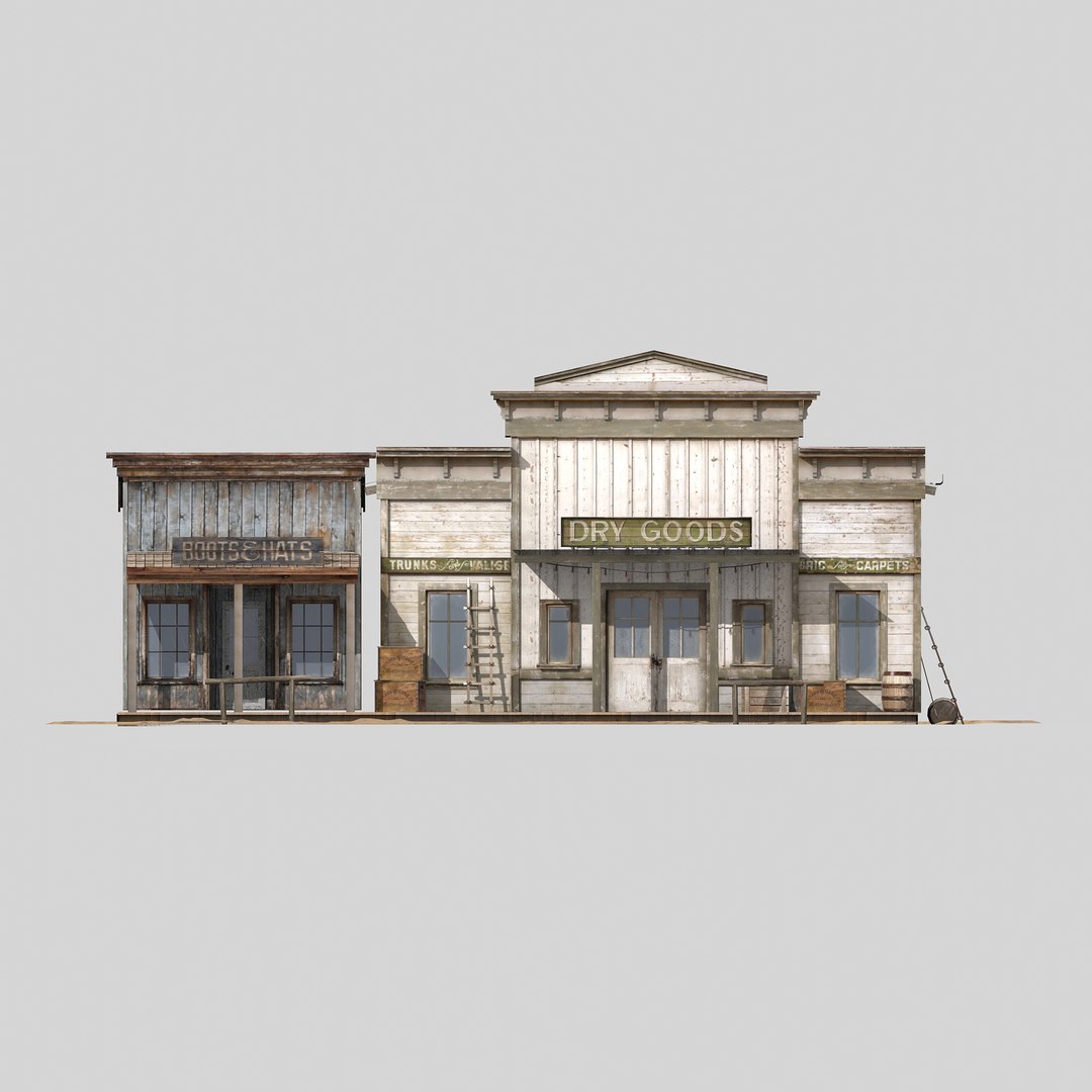 Western Buildings Model - TurboSquid 1611873