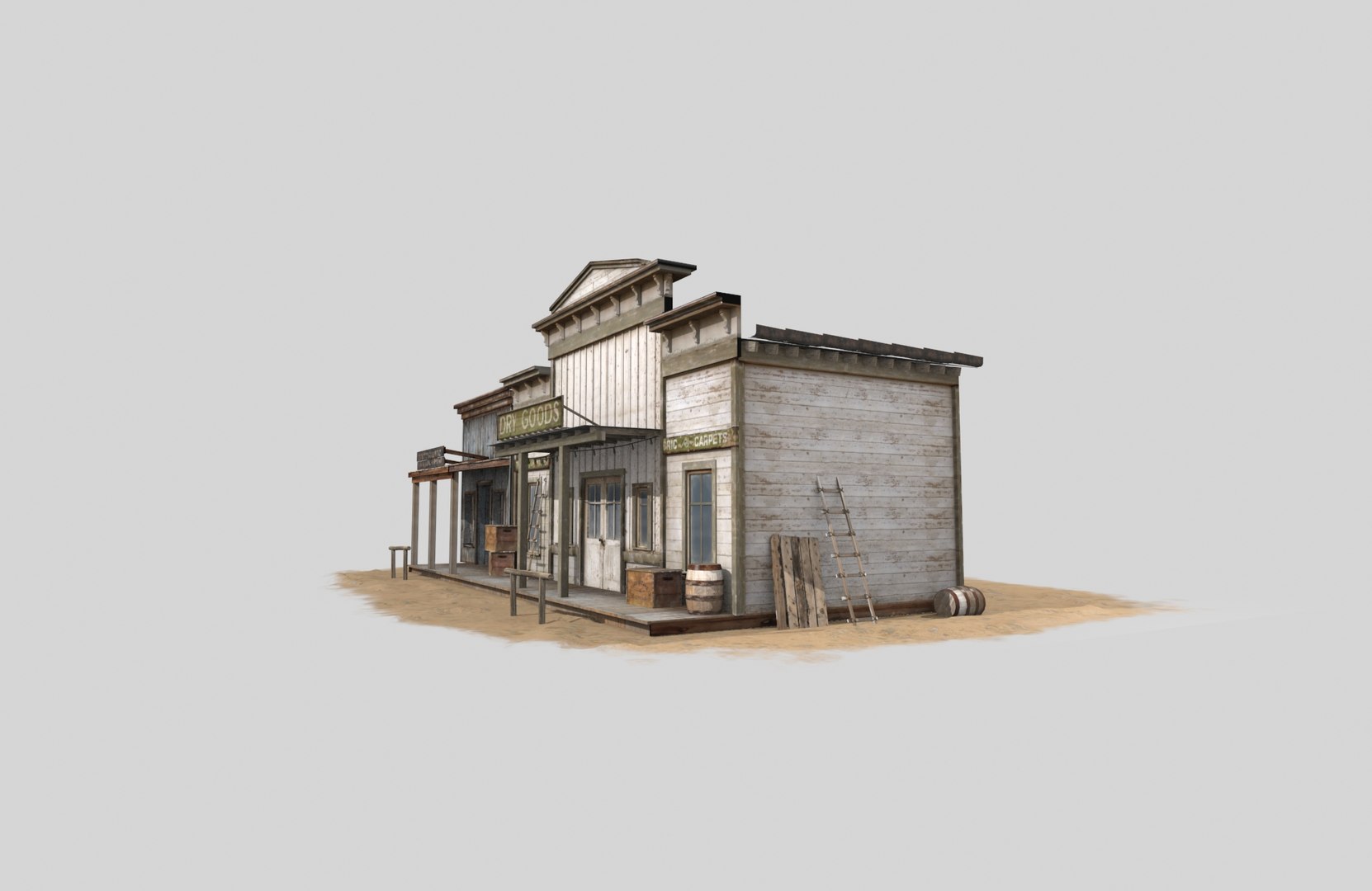 Western Buildings Model - TurboSquid 1611873