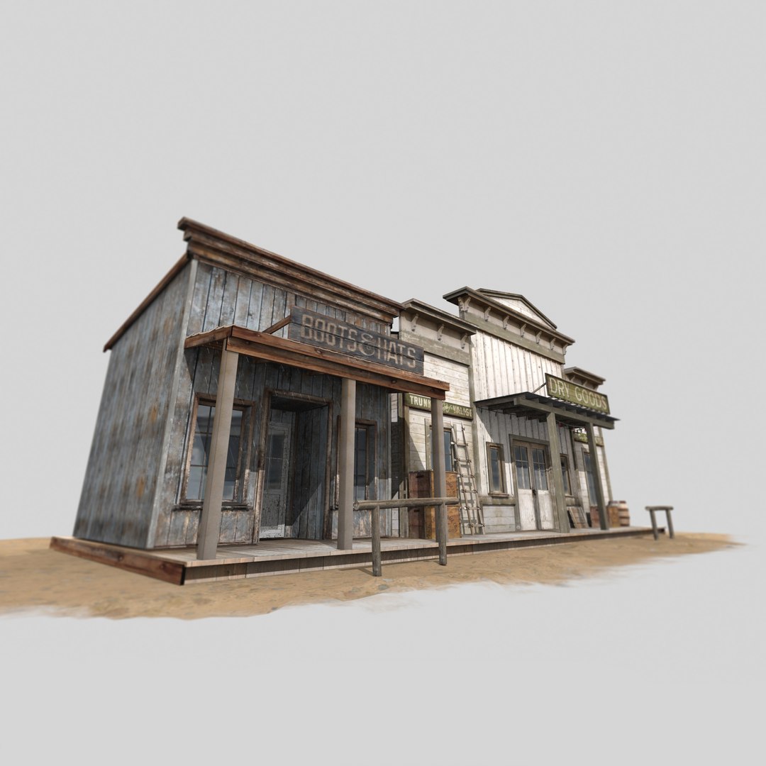 Western Buildings Model - TurboSquid 1611873