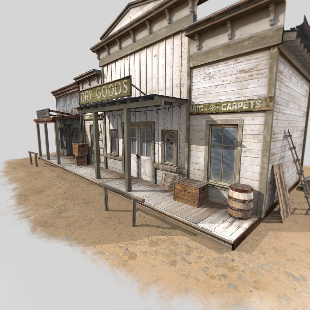 Western Buildings Model - TurboSquid 1611873