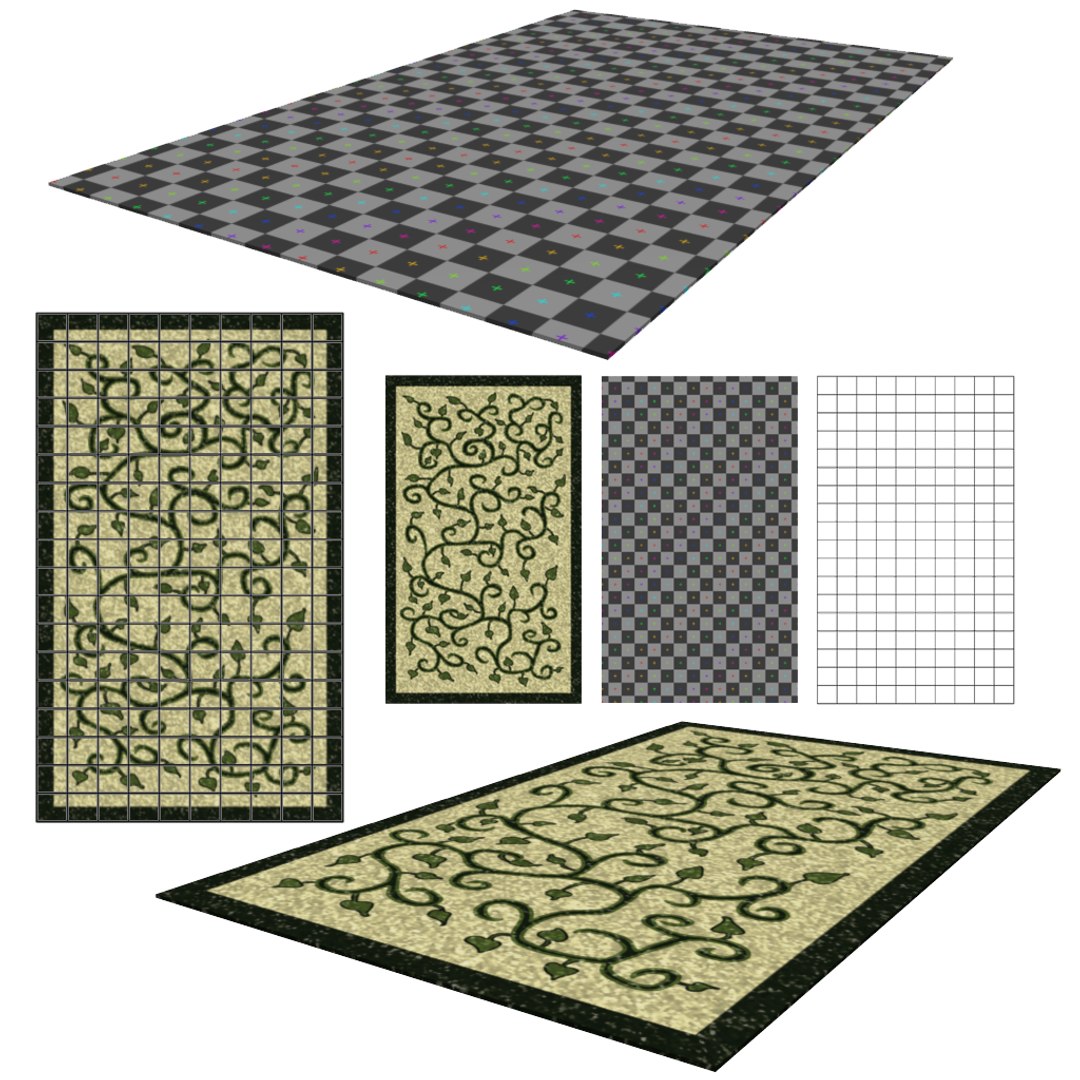 Set Rugs 3d Model