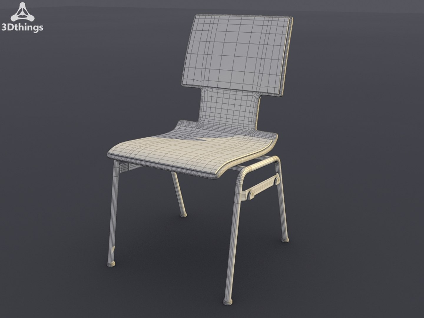 3d Conference Chair Stage 4-leg Model