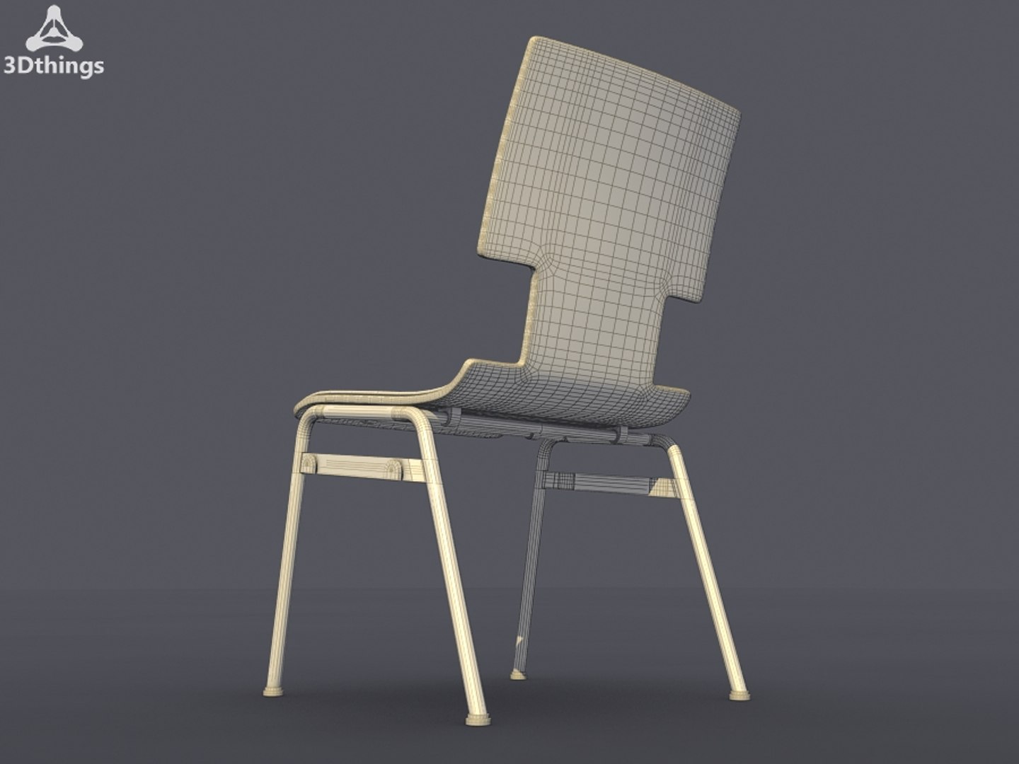 3d Conference Chair Stage 4-leg Model