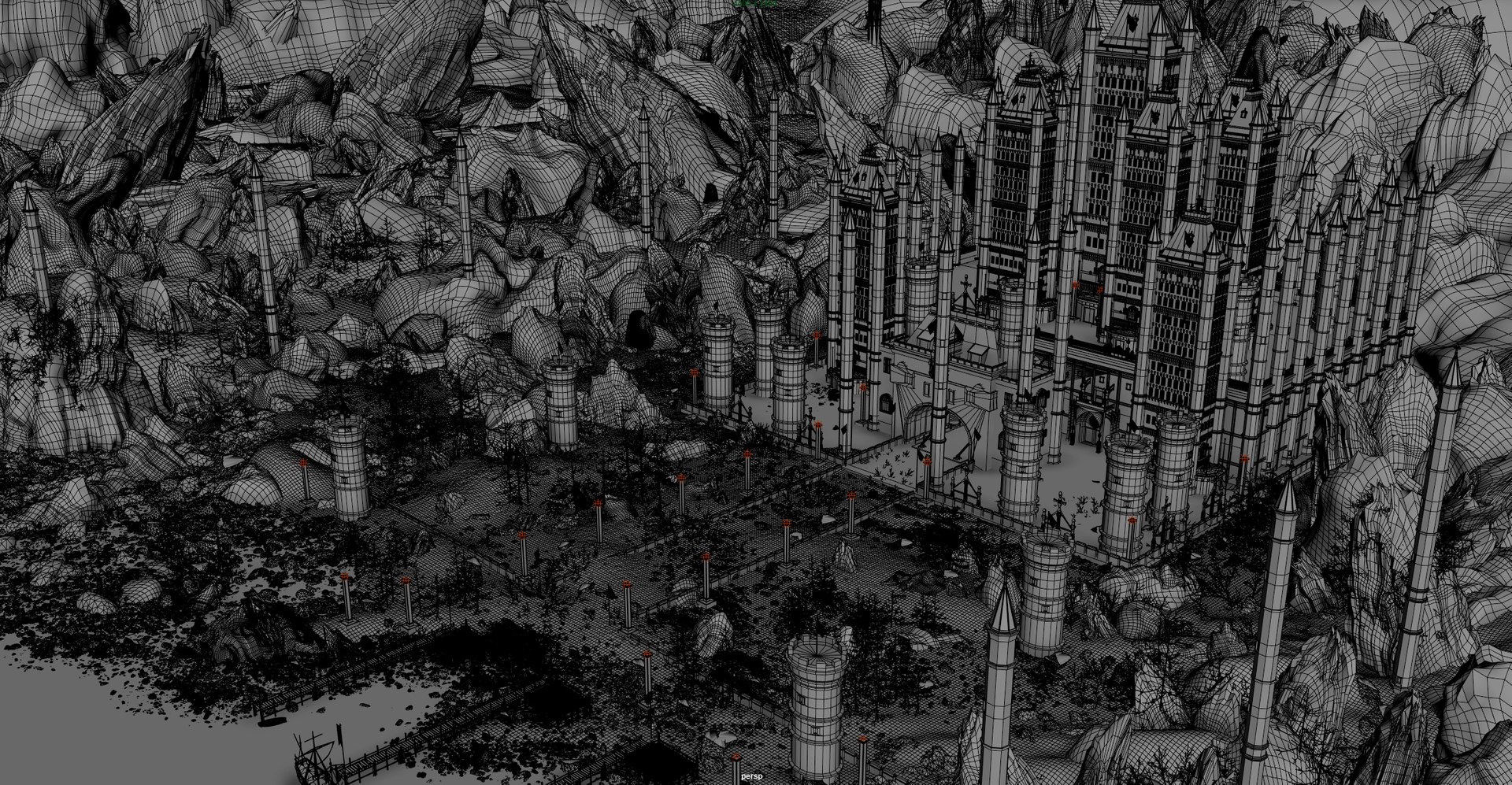 3D Devil Castle Towers Environment - TurboSquid 2408174