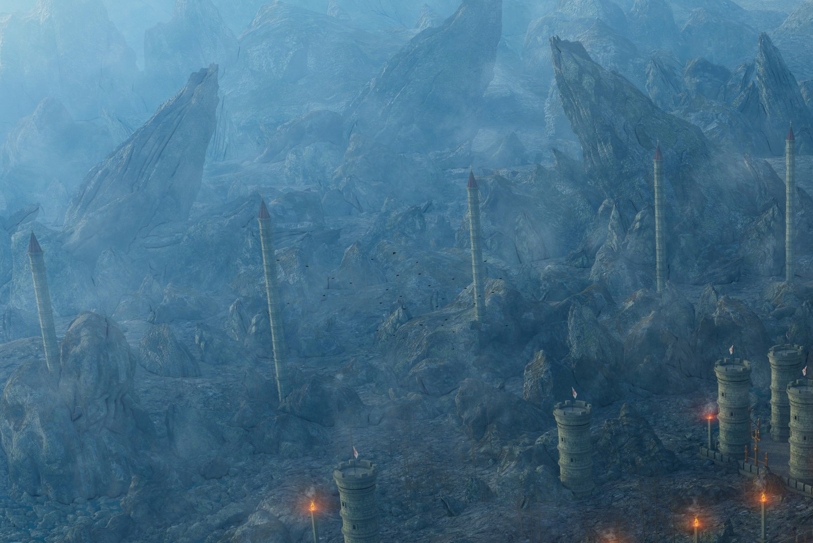 3D Devil Castle Towers Environment - TurboSquid 2408174