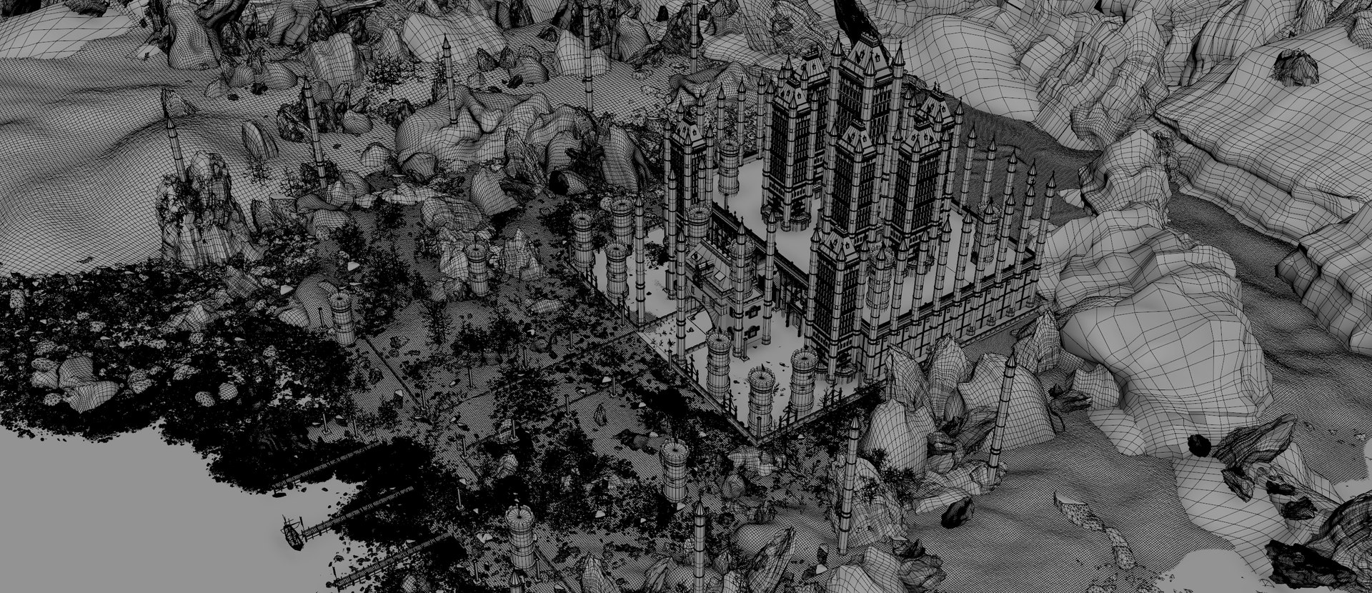3D Devil Castle Towers Environment - TurboSquid 2408174