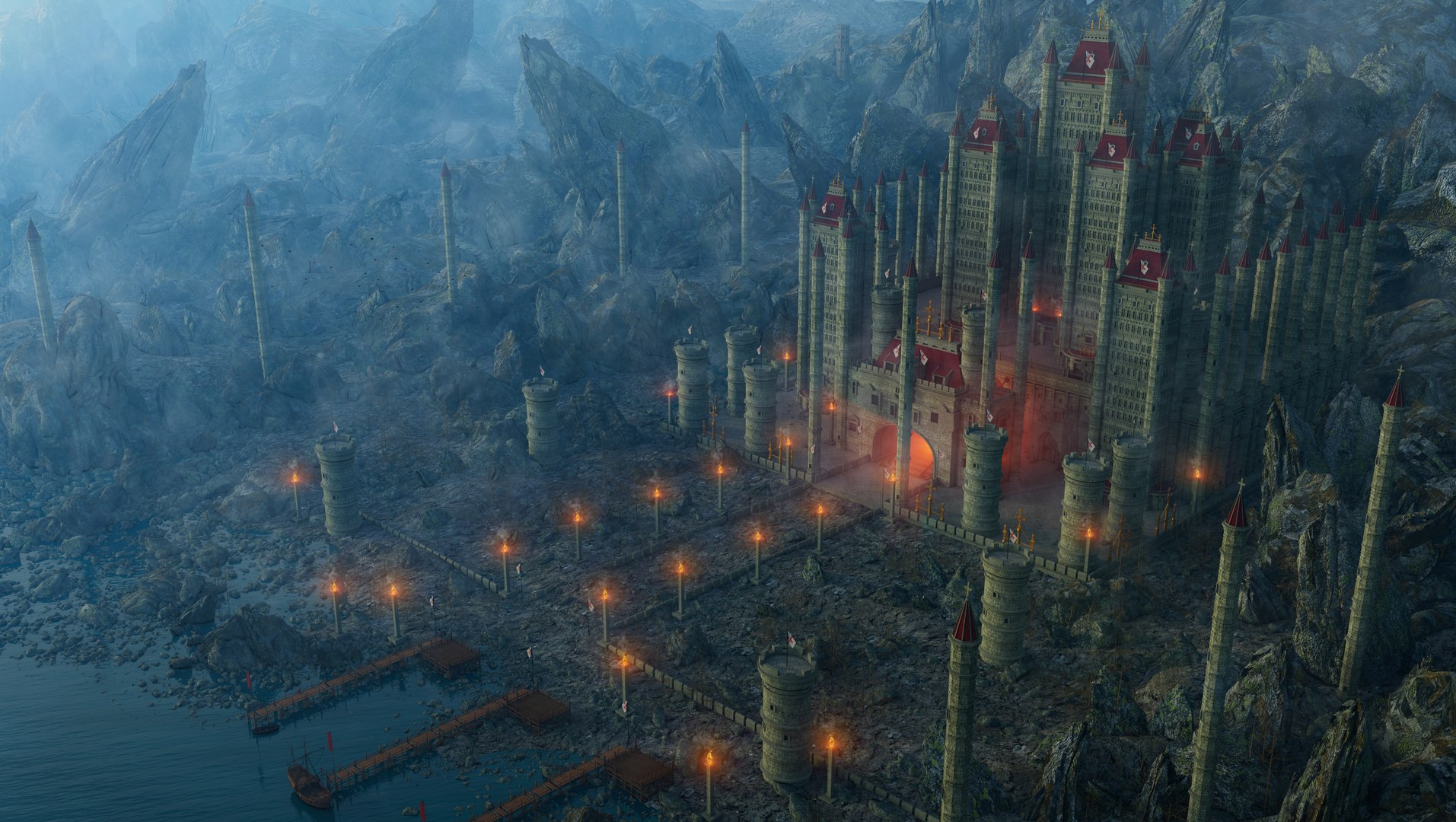 3D Devil Castle Towers Environment - TurboSquid 2408174