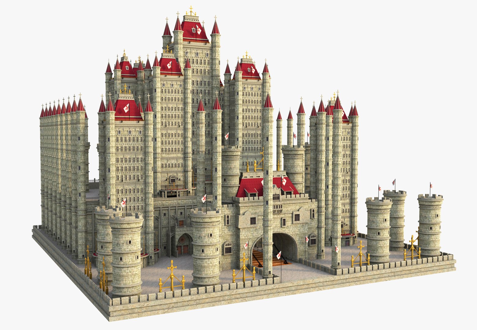 3D Devil Castle Towers Environment - TurboSquid 2408174