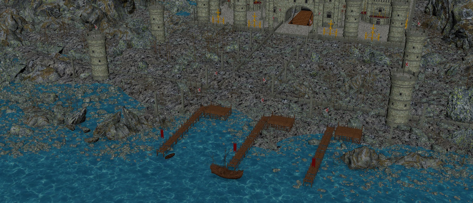 3D Devil Castle Towers Environment - TurboSquid 2408174