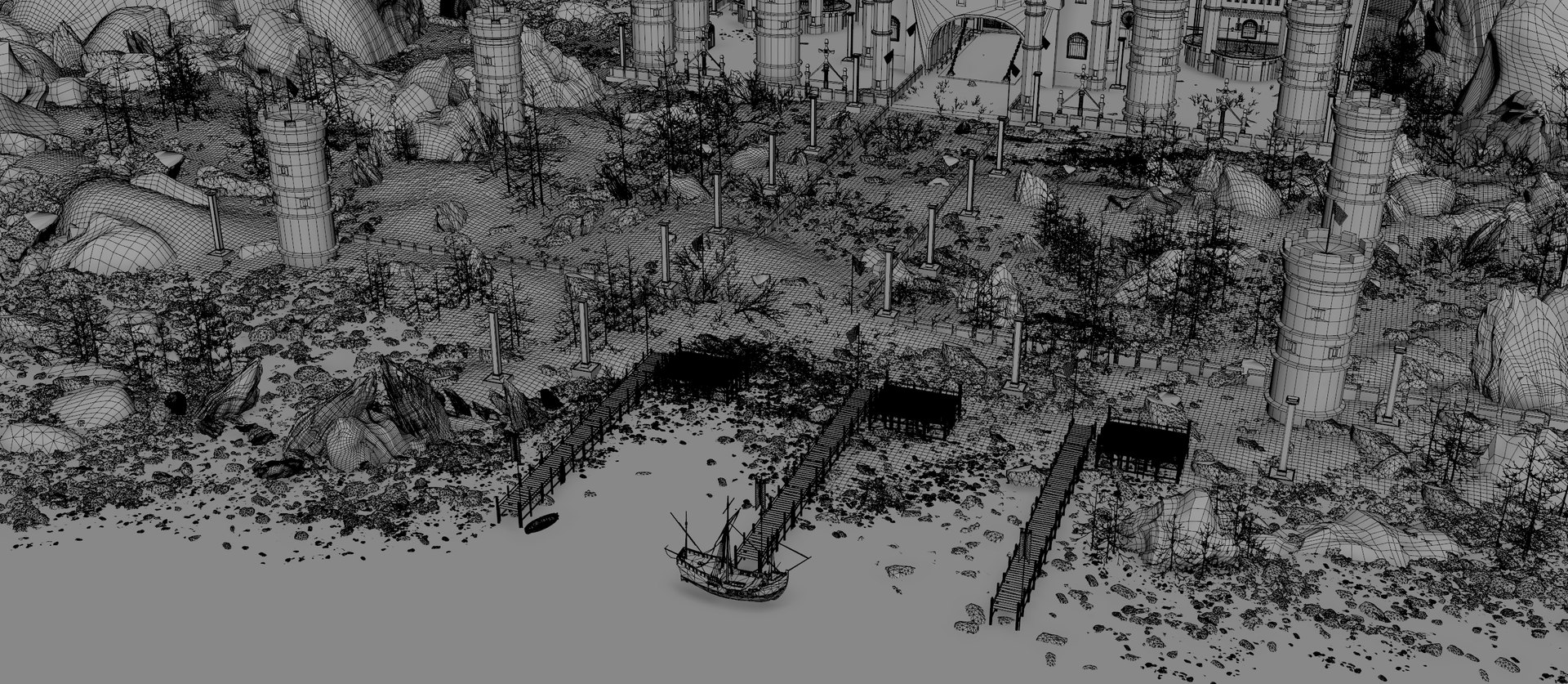 3D Devil Castle Towers Environment - TurboSquid 2408174
