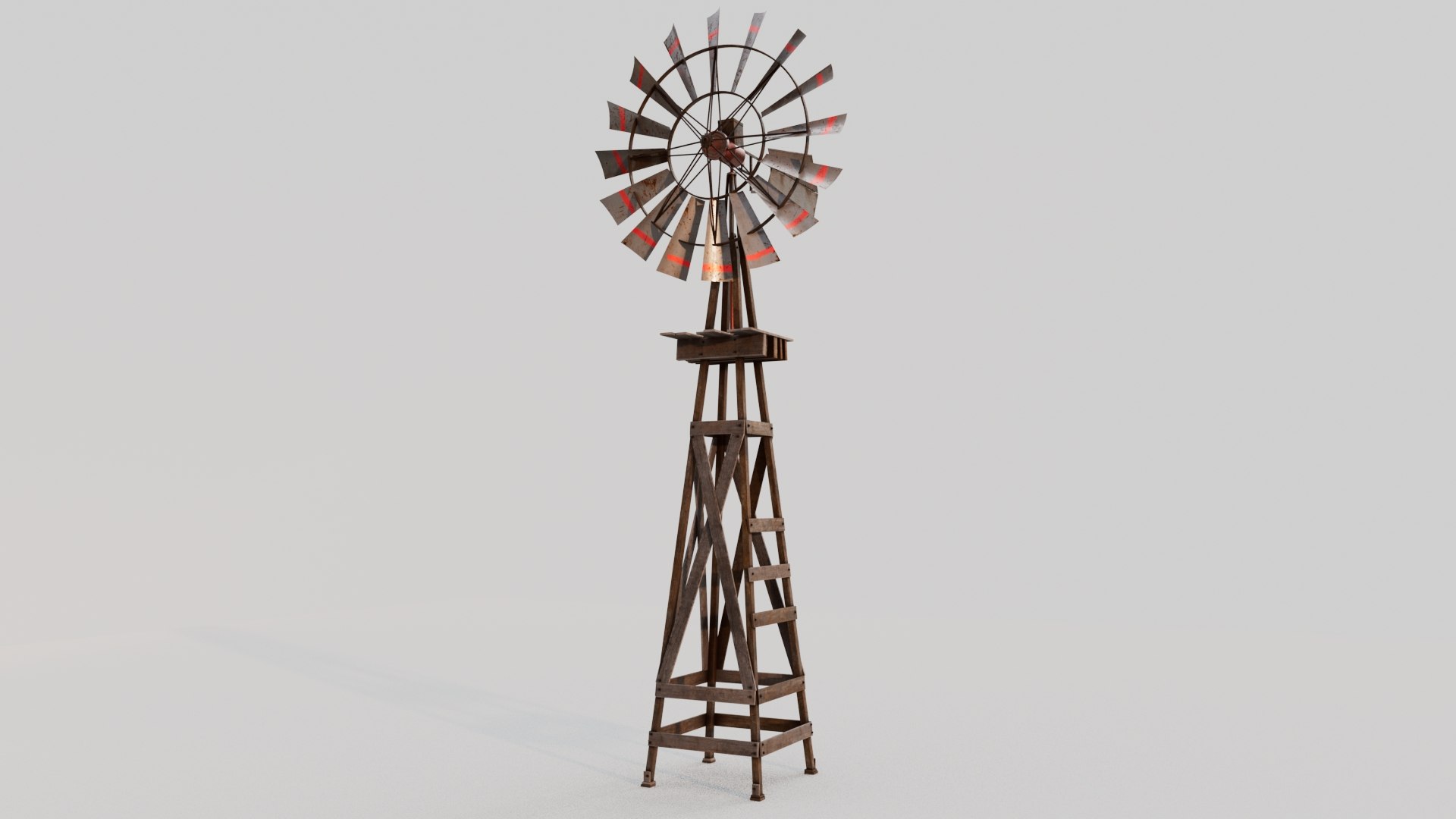 Western Windmill 3D Model - TurboSquid 2137938