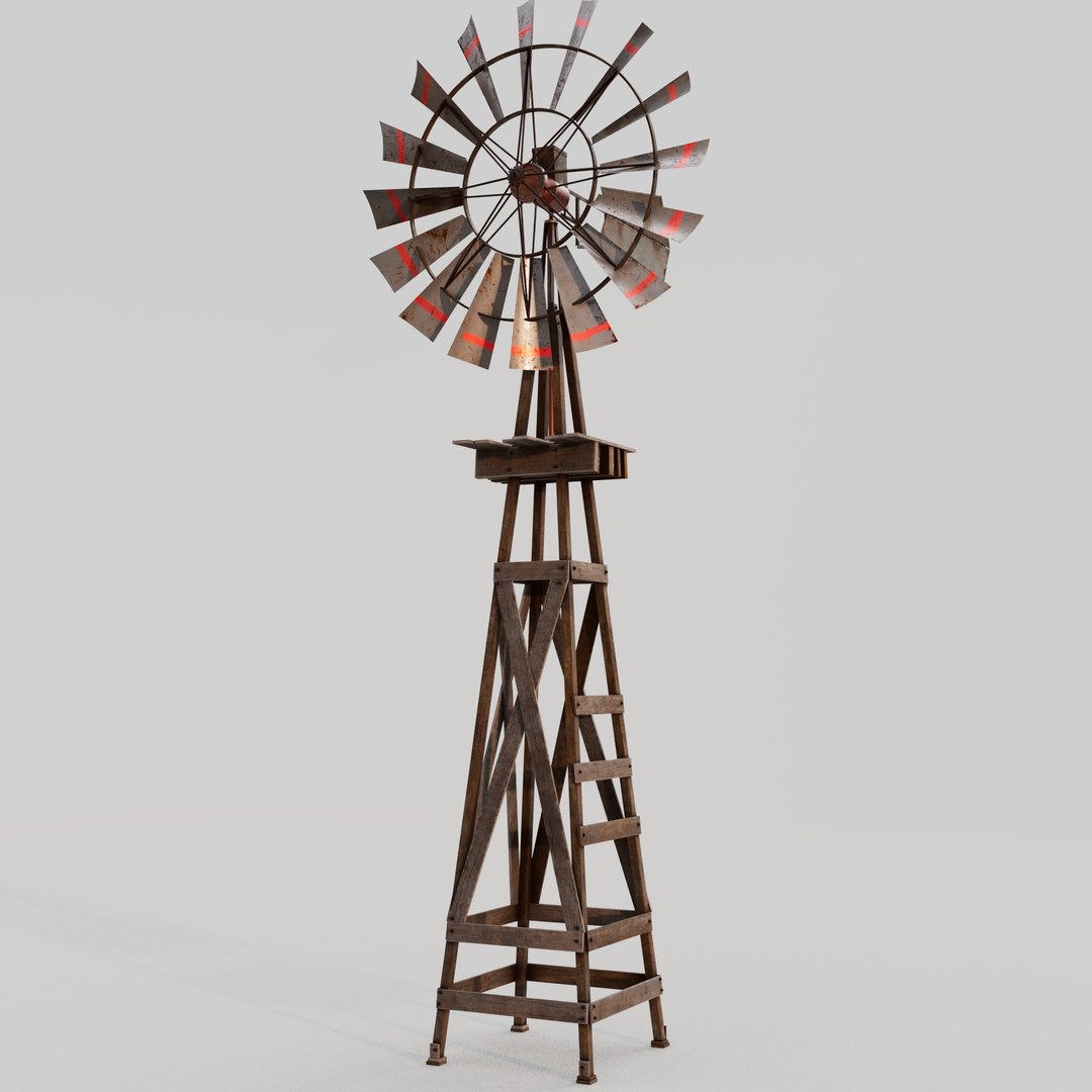 Western Windmill 3D Model - TurboSquid 2137938