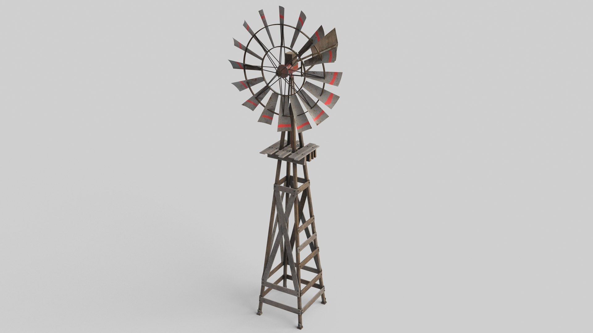 Western Windmill 3D Model - TurboSquid 2137938