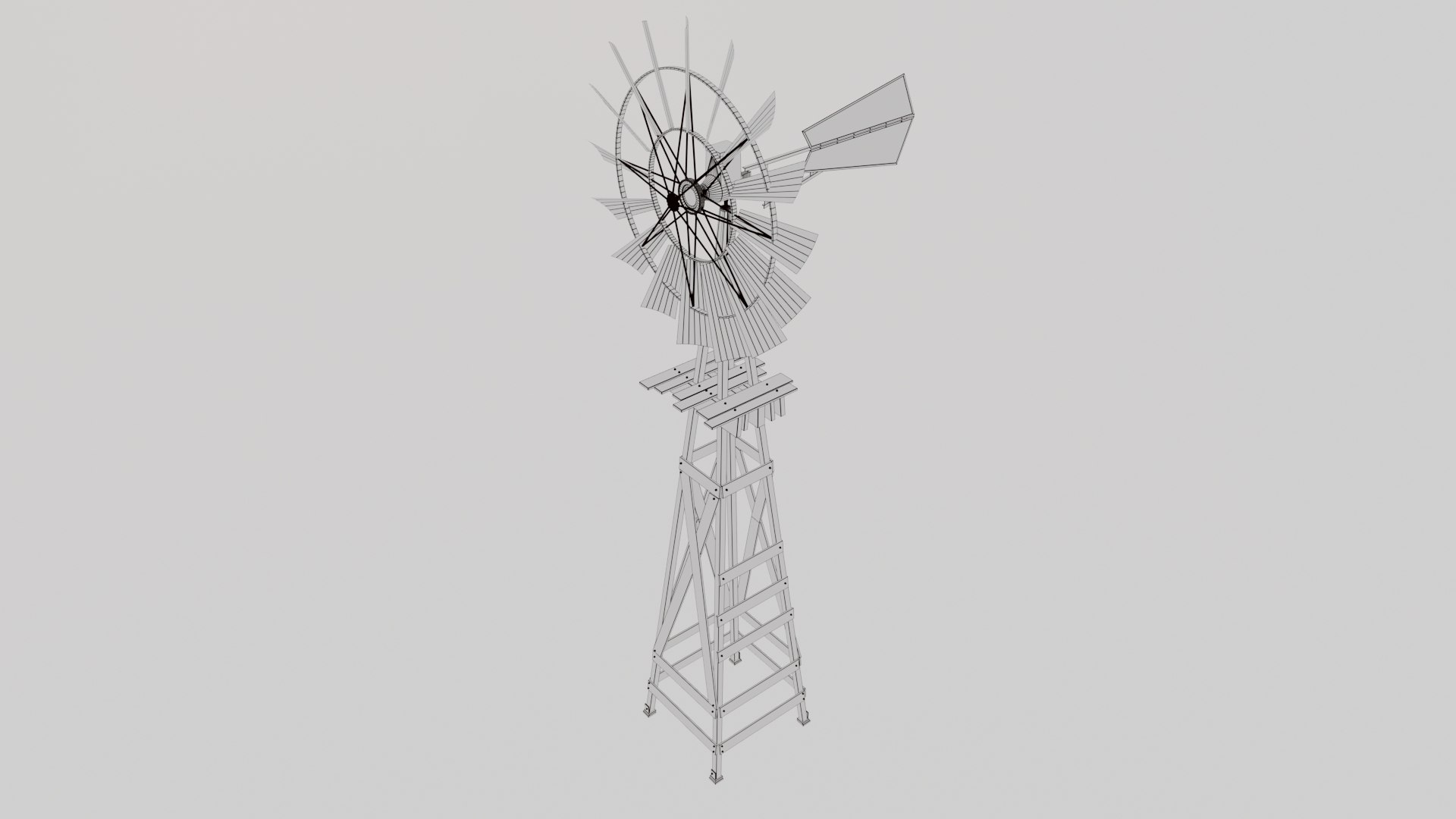 Western Windmill 3D Model - TurboSquid 2137938