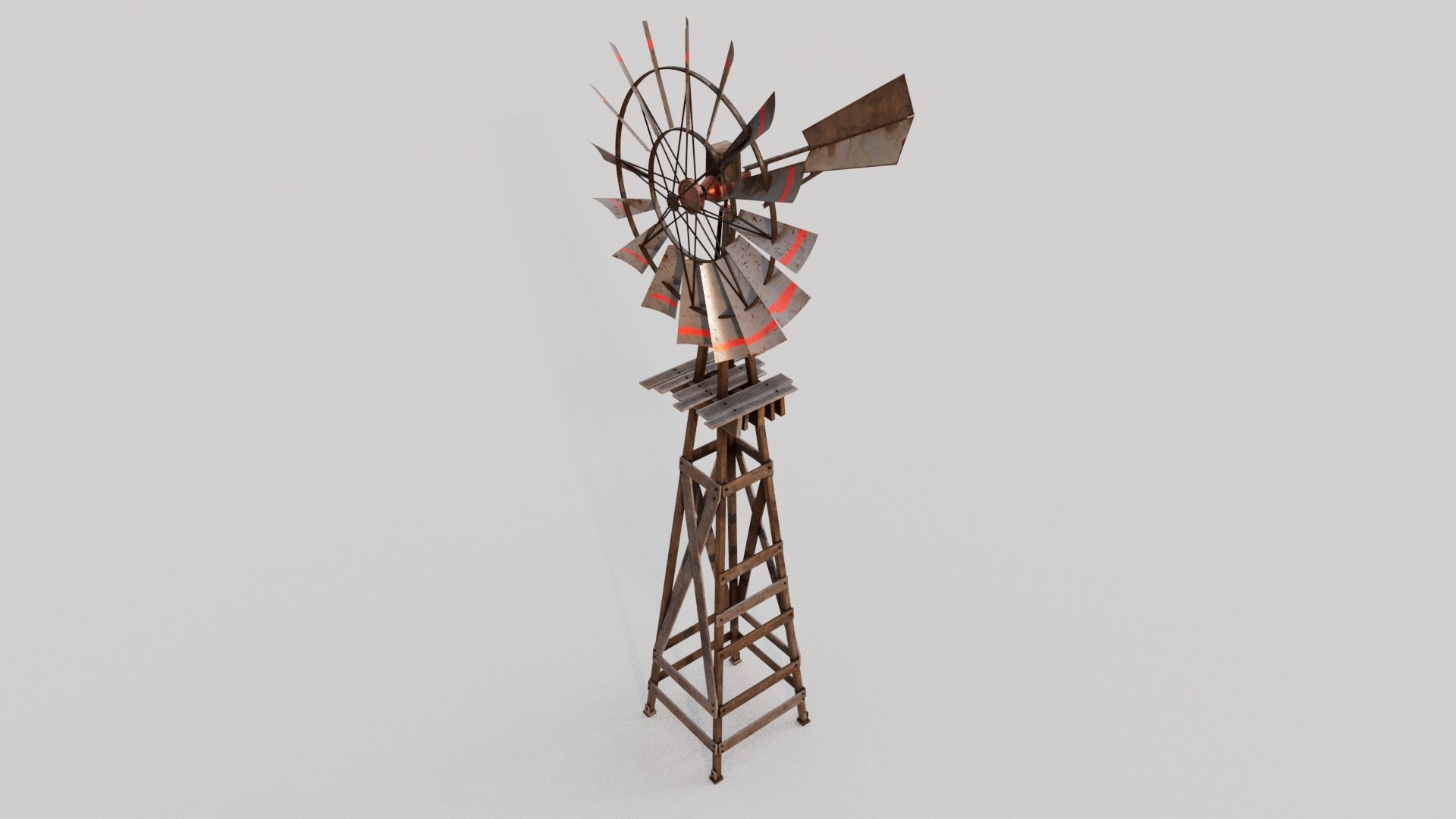 Western Windmill 3D Model - TurboSquid 2137938