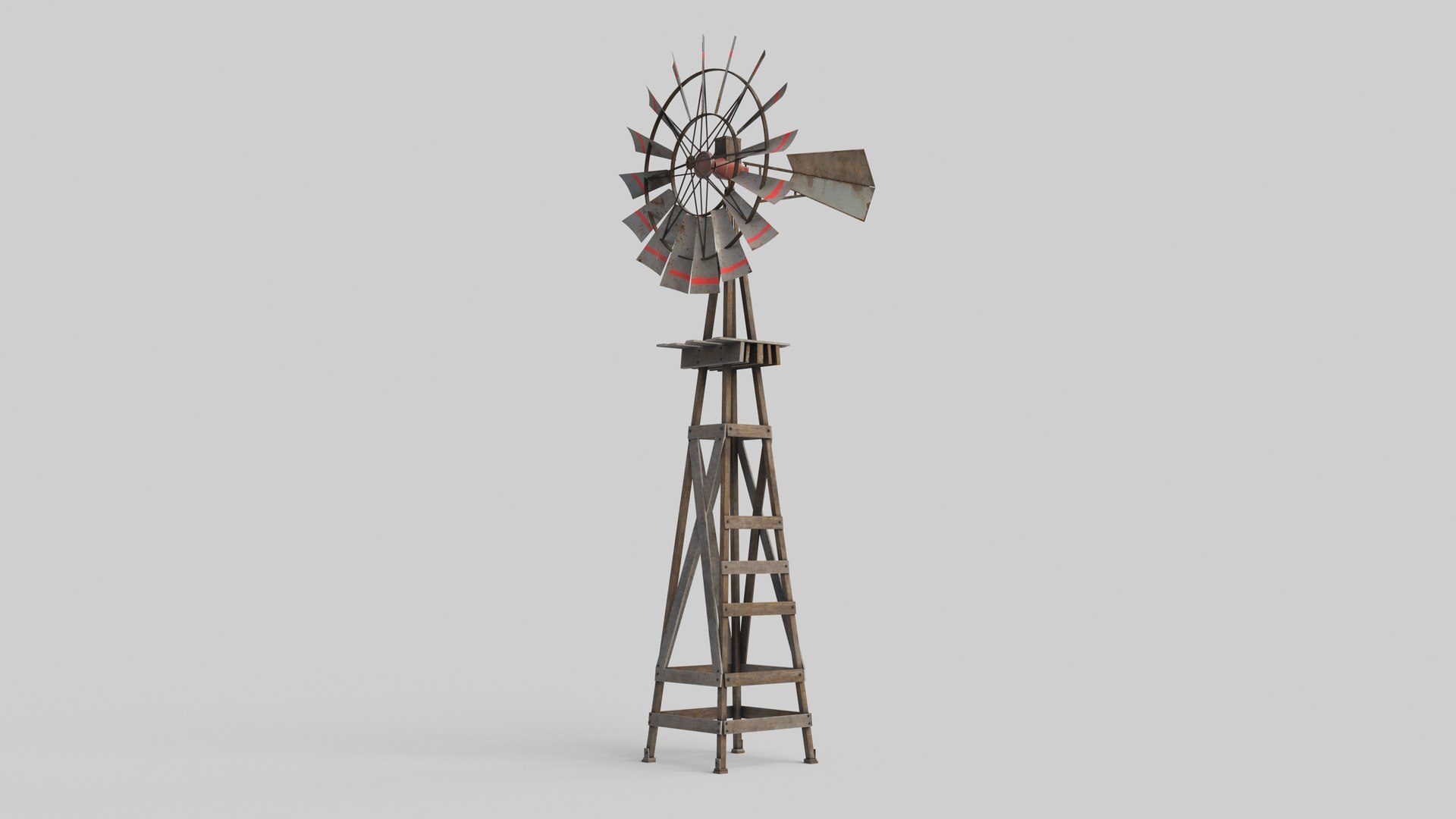 Western Windmill 3D Model - TurboSquid 2137938