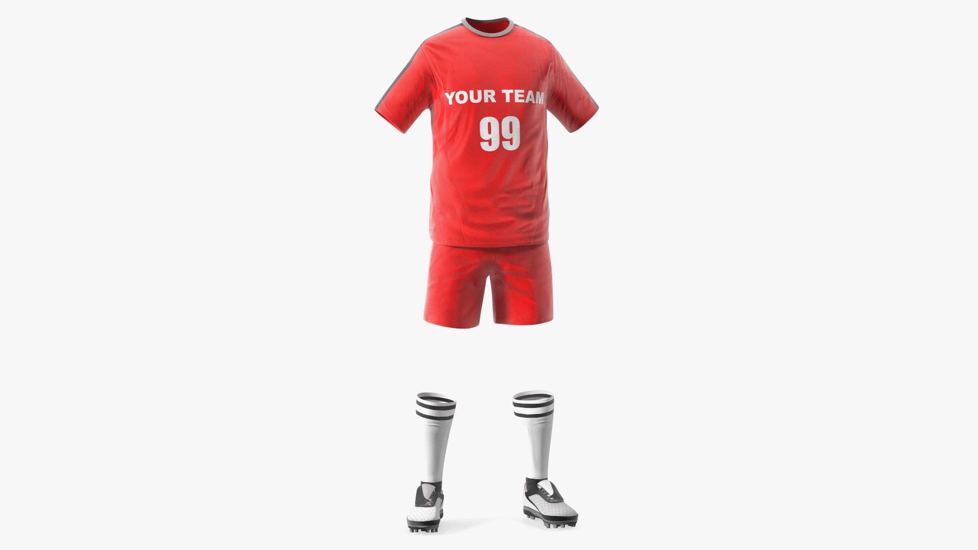 Soccer Uniform Red Your Team 3D - TurboSquid 1930783