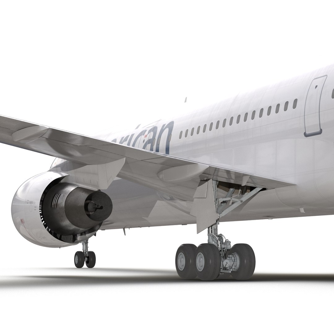 boeing 767-400er american airlines 3d model