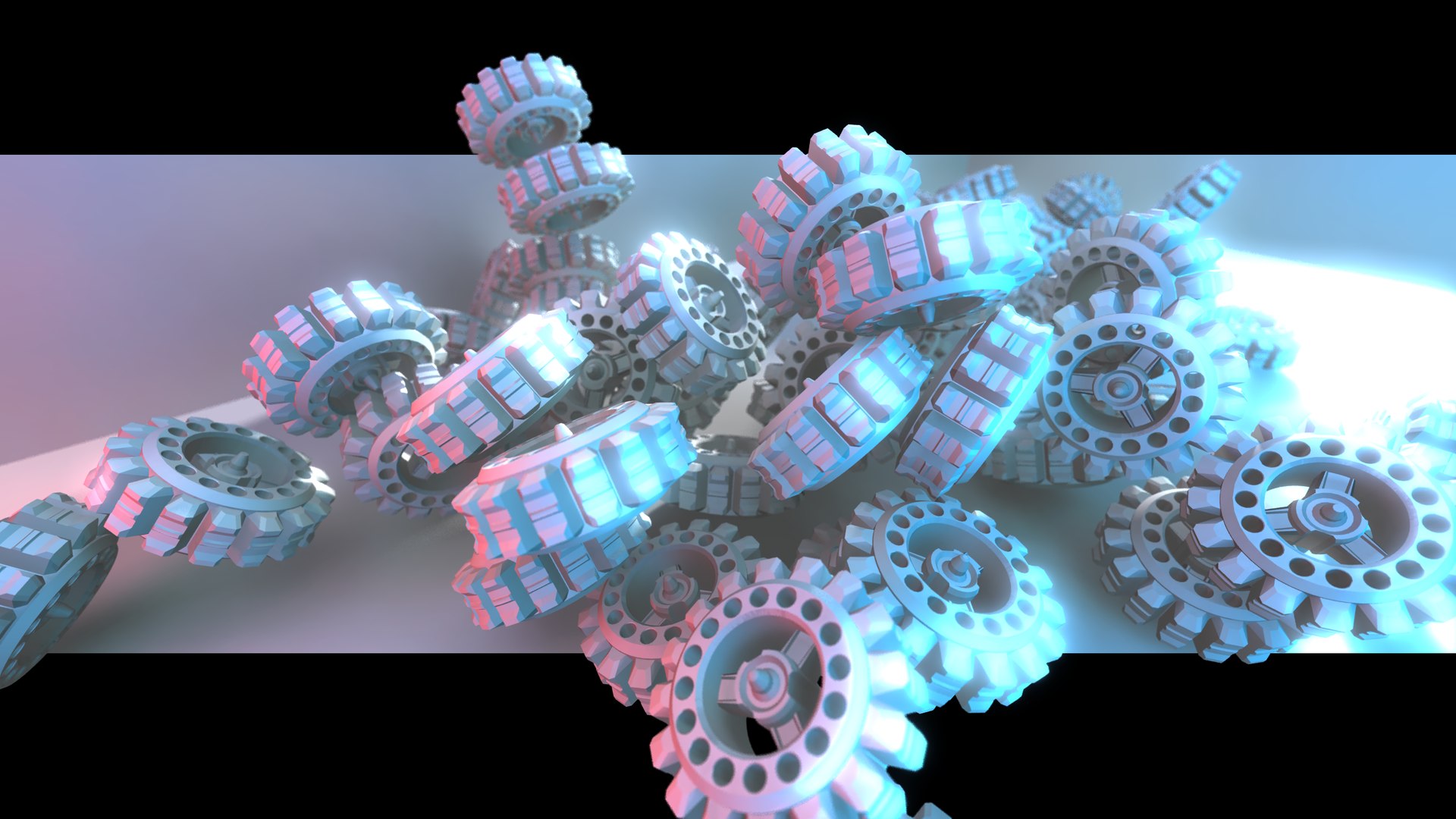 3d model abstract gears