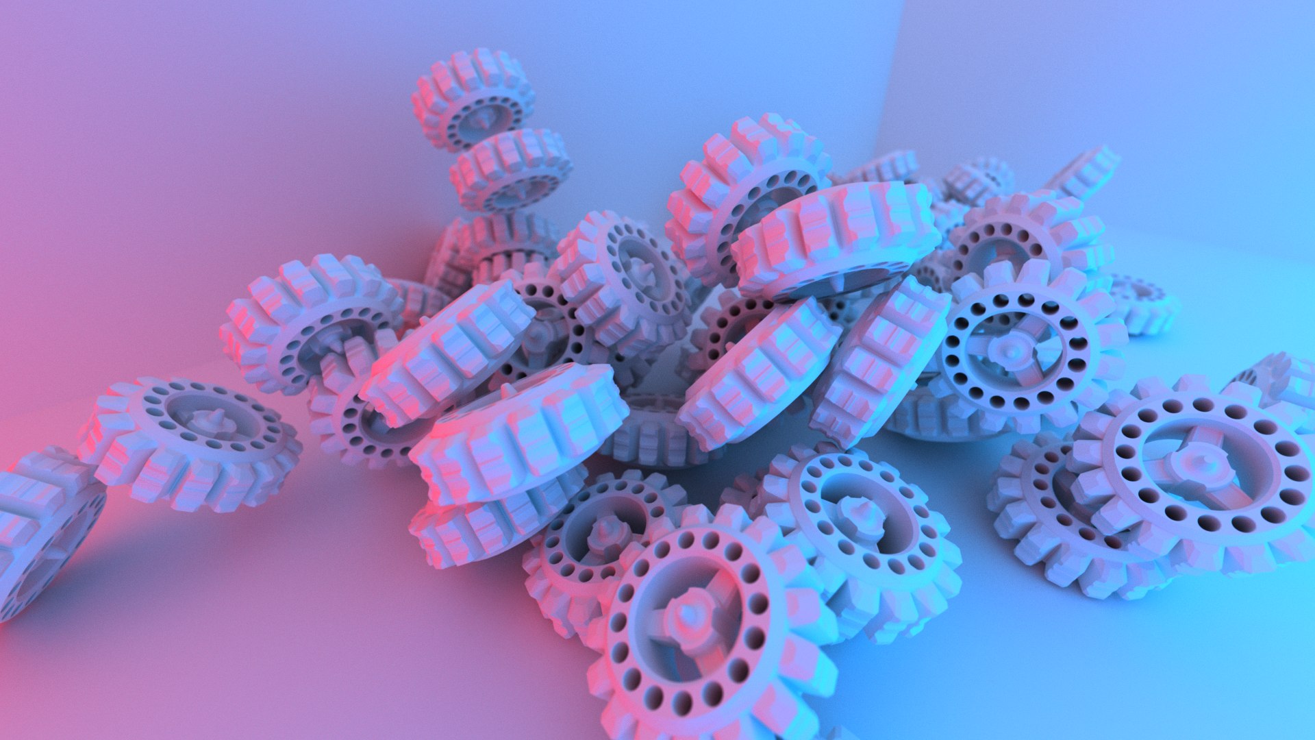 3d model abstract gears