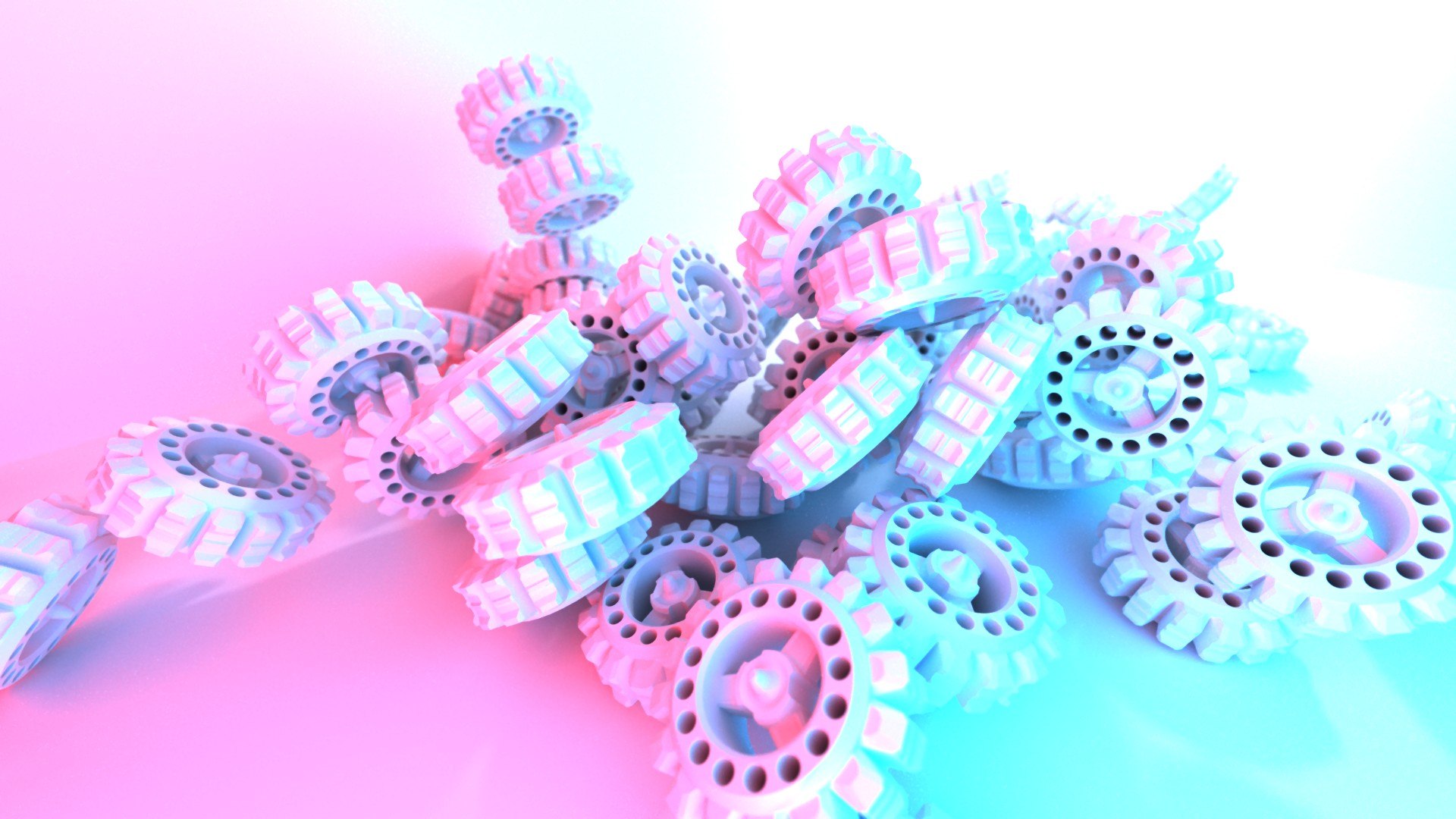 3d model abstract gears