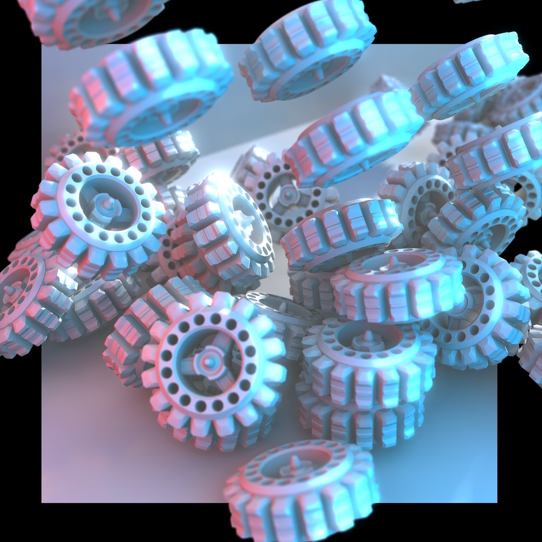 3d model abstract gears