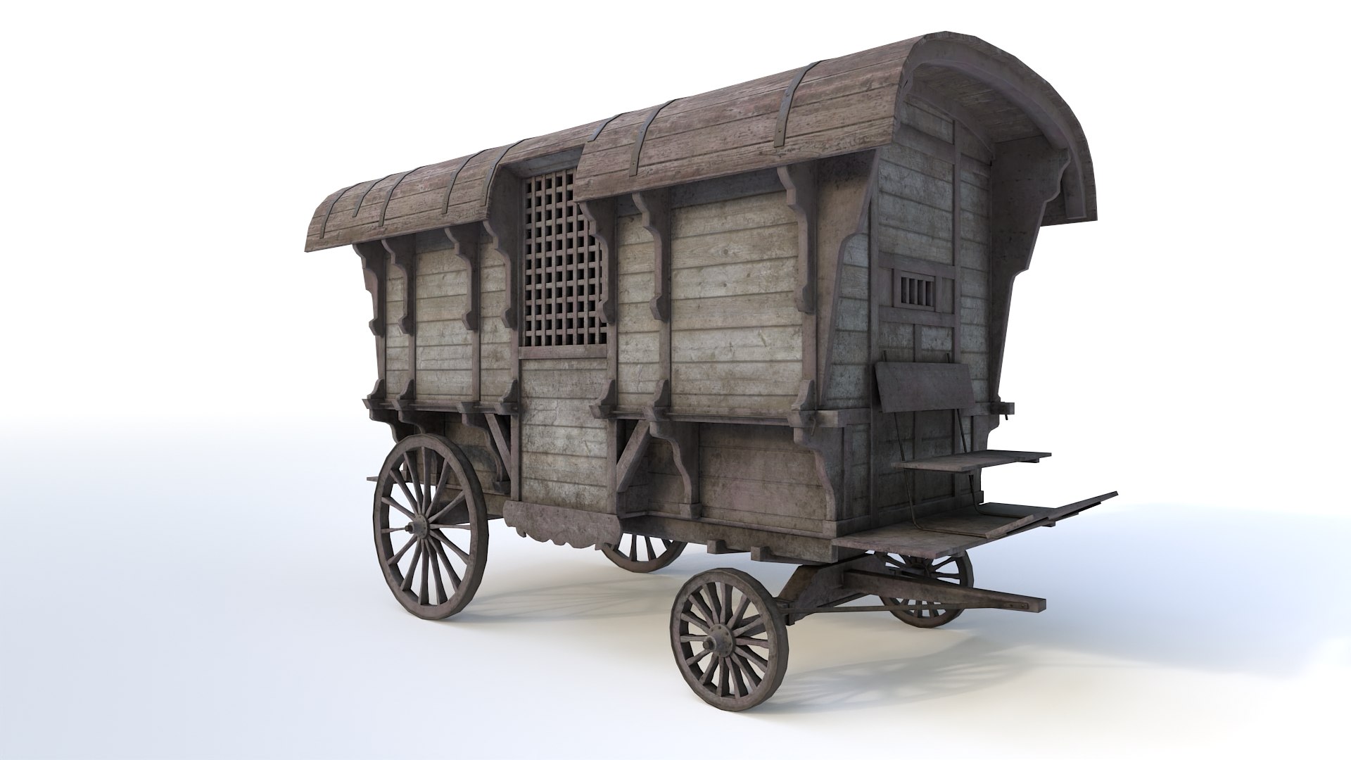 3D Model Old Prison Trolley - TurboSquid 1506621