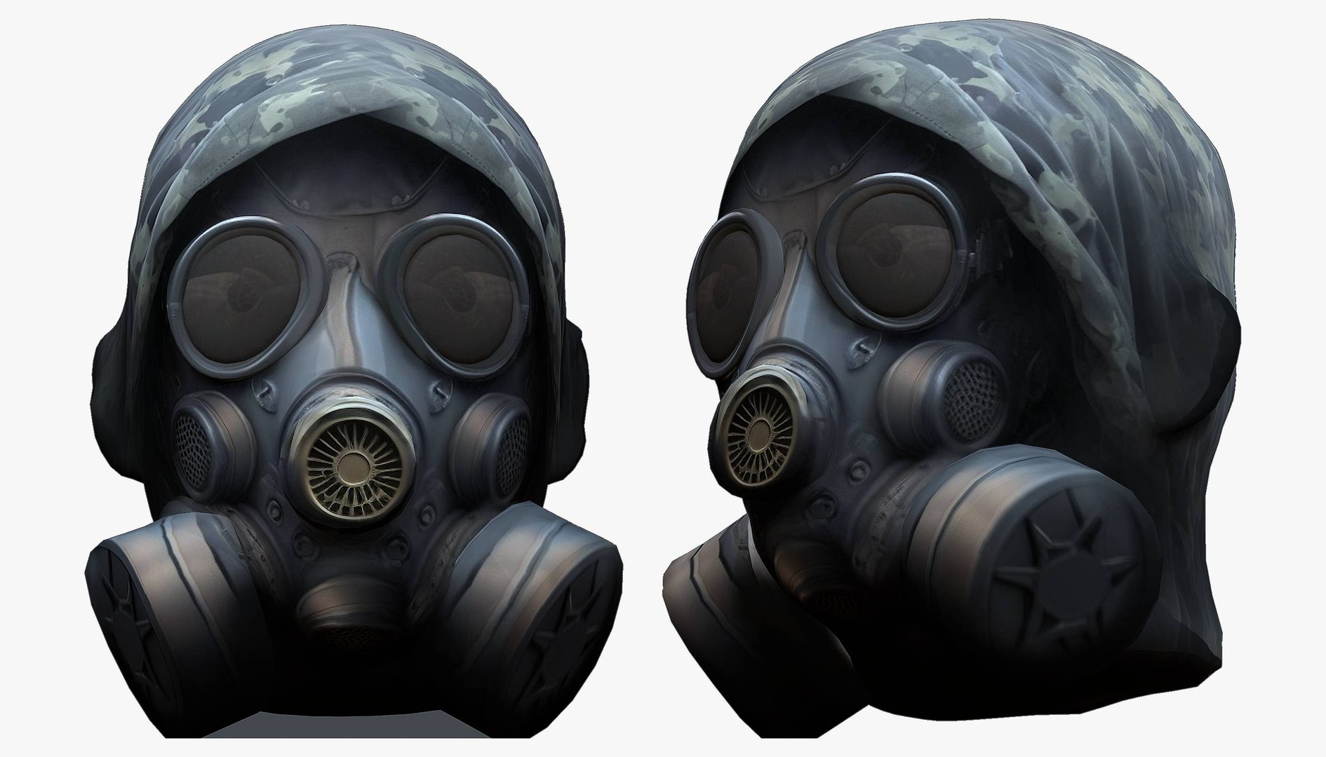 Gas Mask Protection Futuristic Isolated Equipment 3D Model - TurboSquid ...