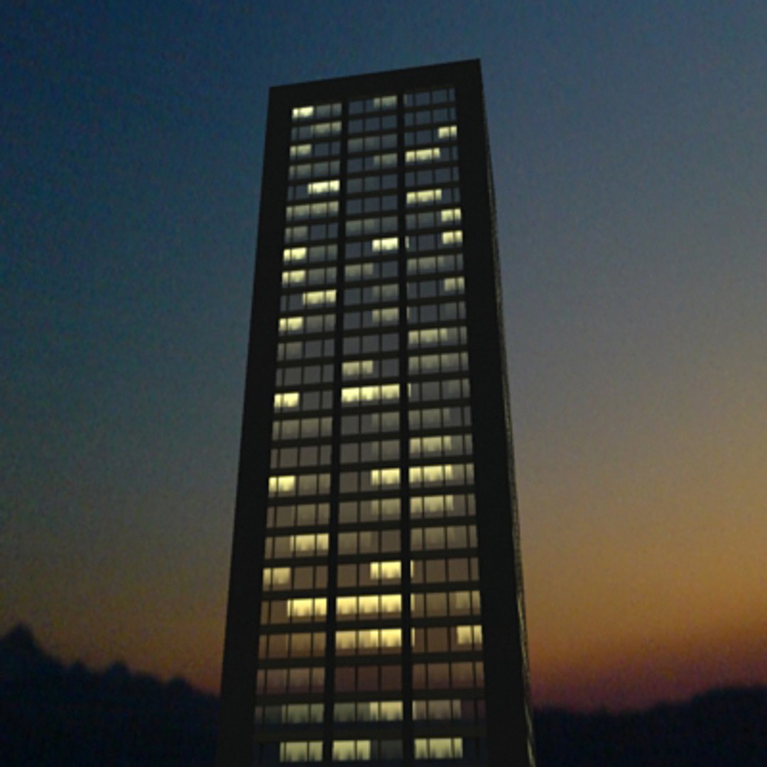3d Building Rio Night